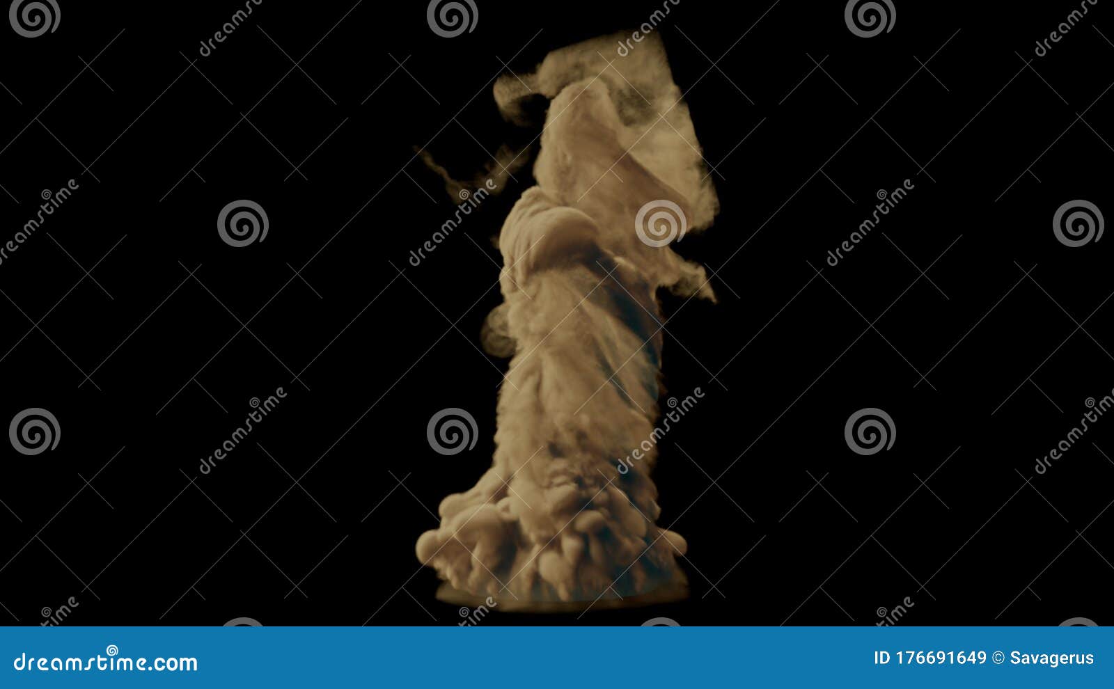 Realistic Sand Tornado in the Desert. 3D Rendering Stock Illustration ...