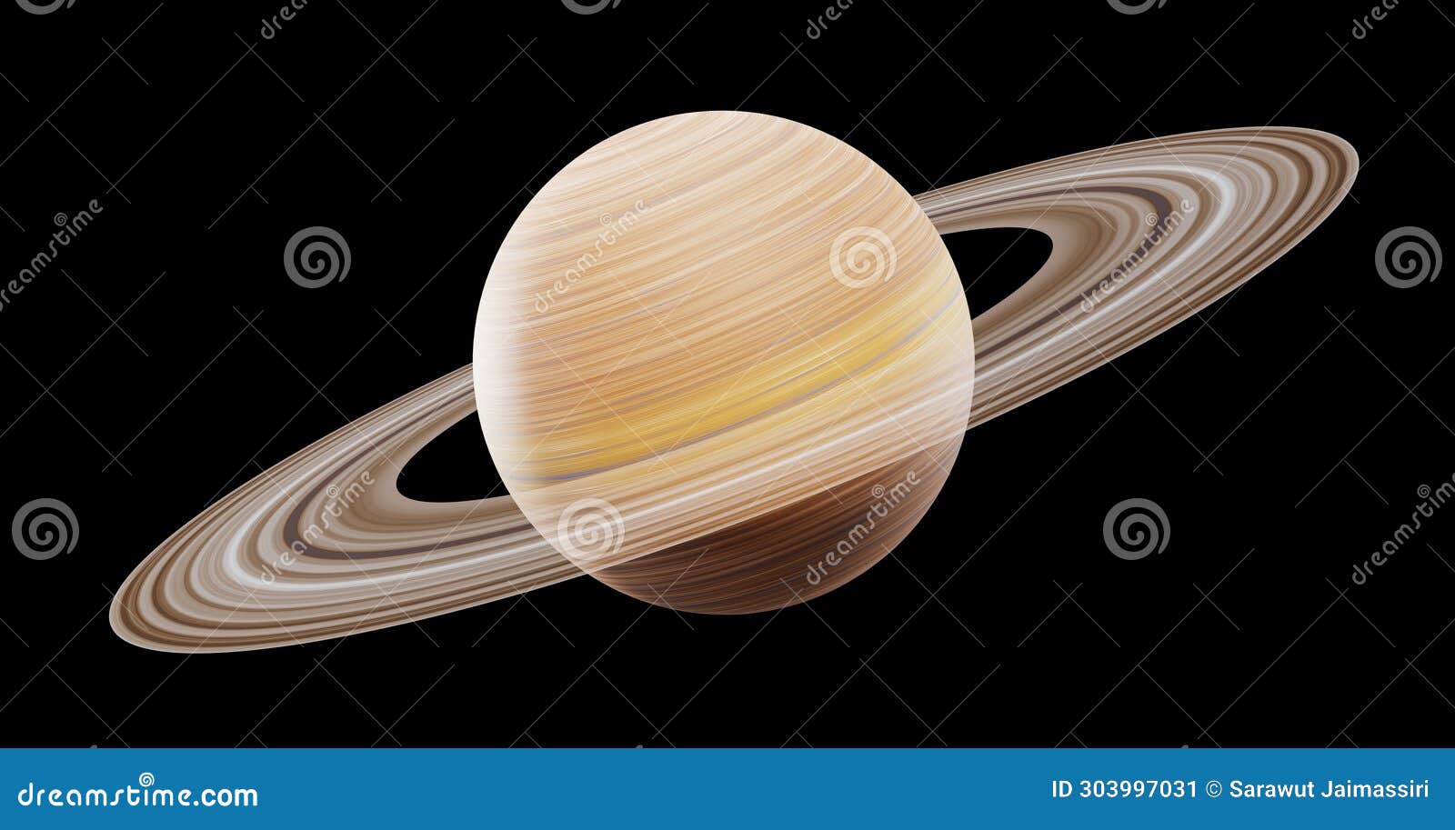Realistic Saturn On White Background AI Generated Royalty-Free Cartoon ...