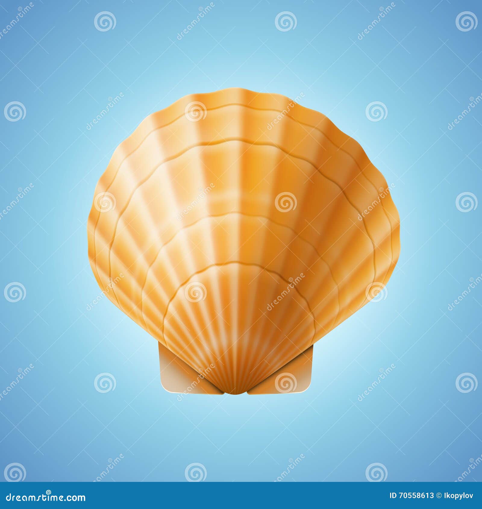 Scallop Seashell With Pearl Illustration Cartoon Vector | CartoonDealer ...