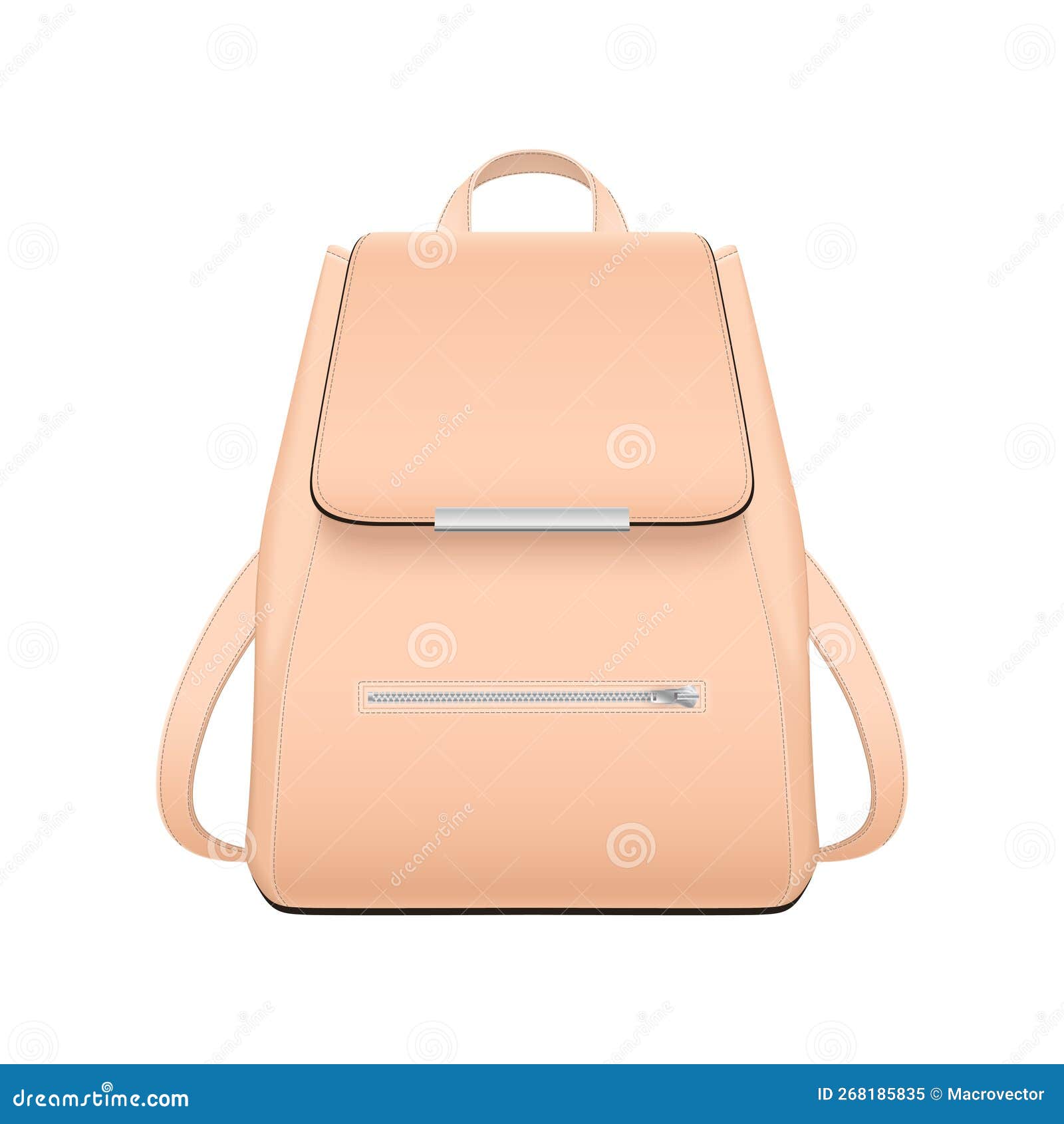 Realistic School Backpack Composition Stock Illustration - Illustration ...