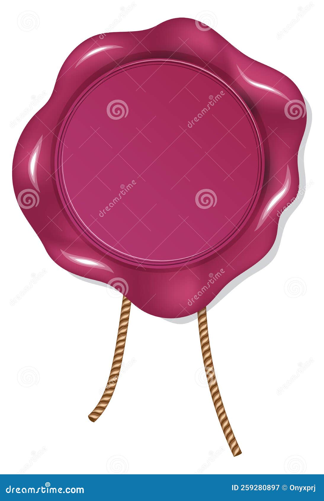 Realistic Sealed Wax Stamp. Blank Rubber Label Stock Vector ...