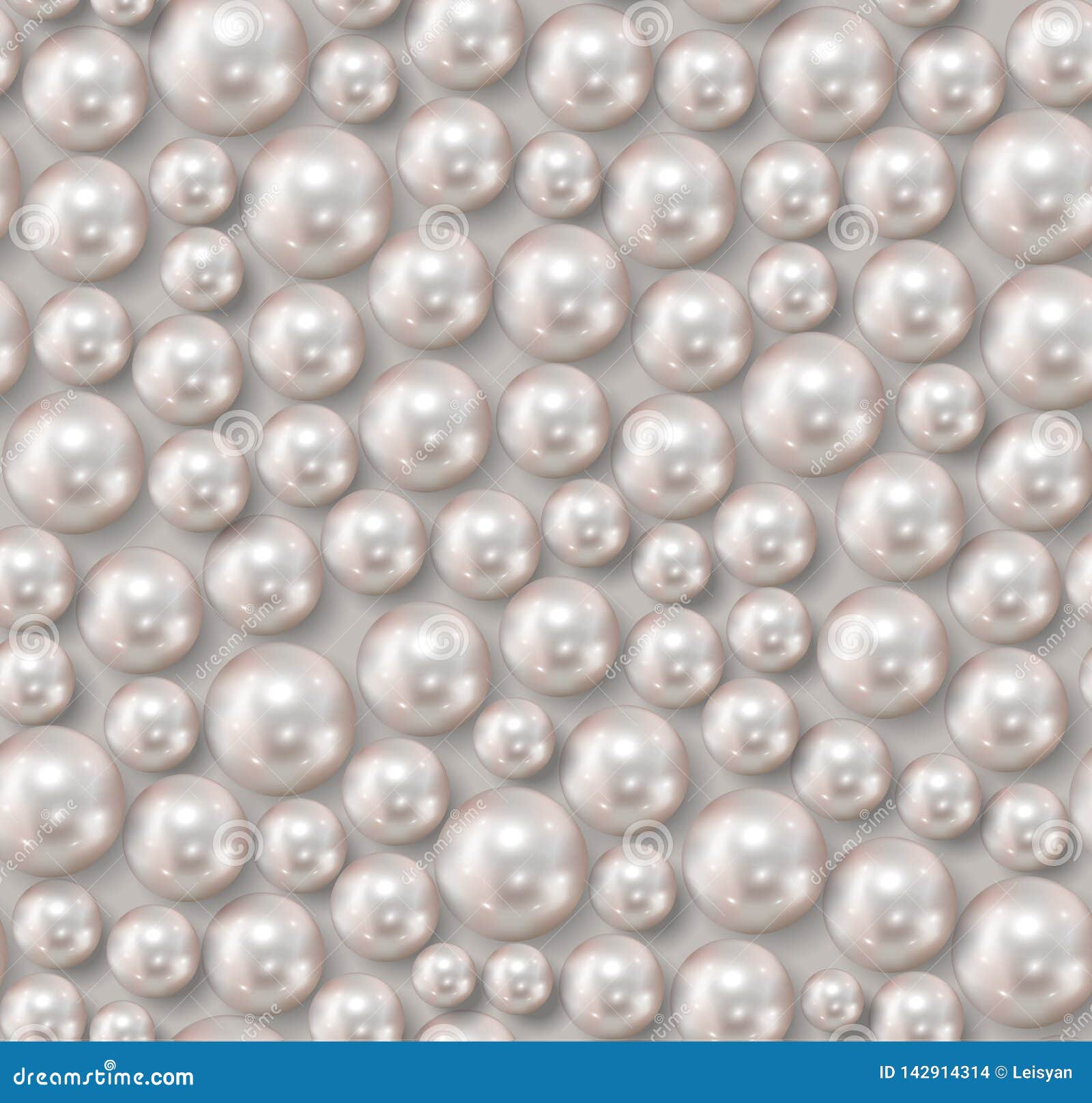 Realistic Seamless Background of Multiple Pearls Stock Vector ...