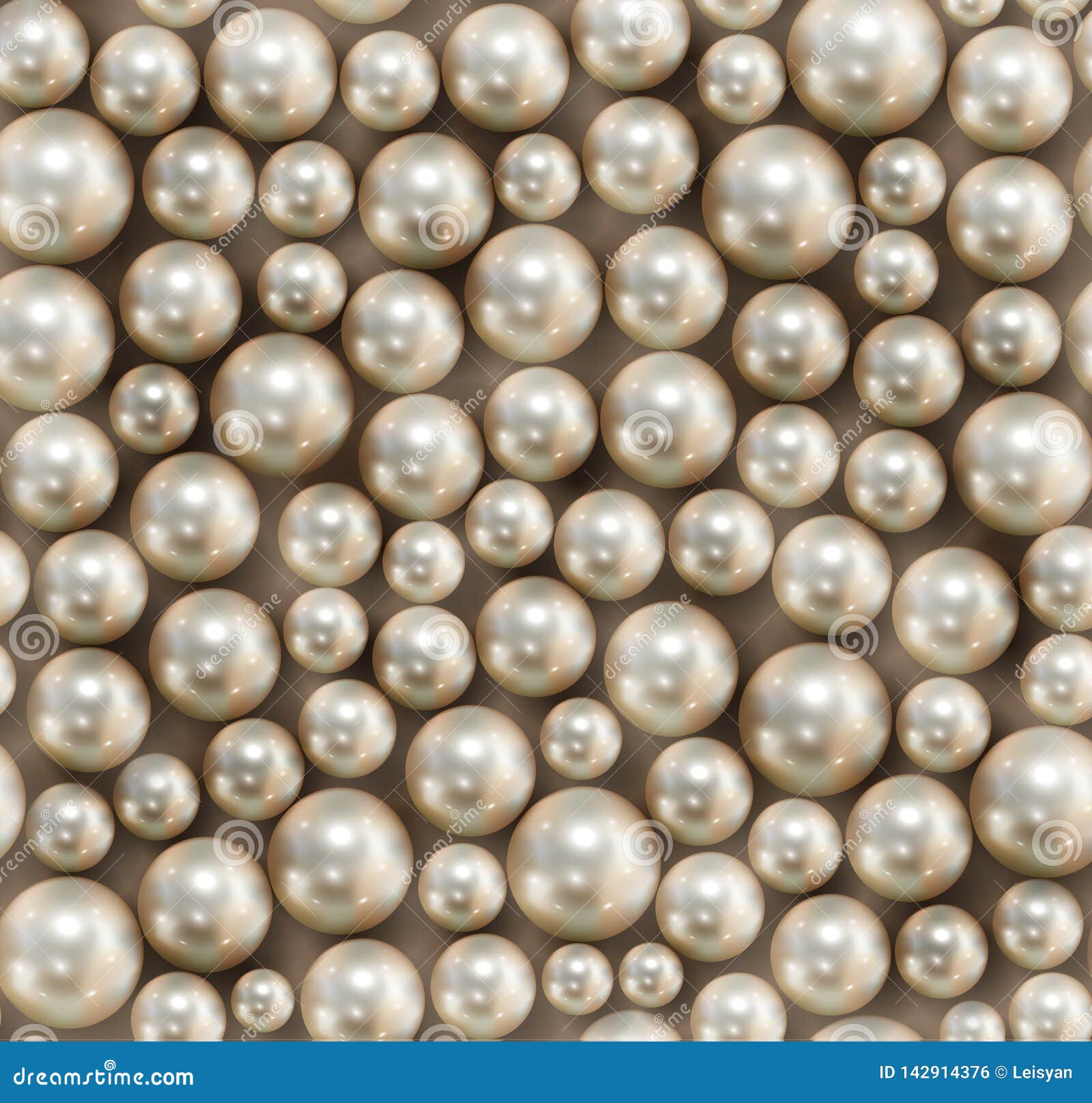 Realistic Seamless Background of Multiple Pearls Stock Vector ...