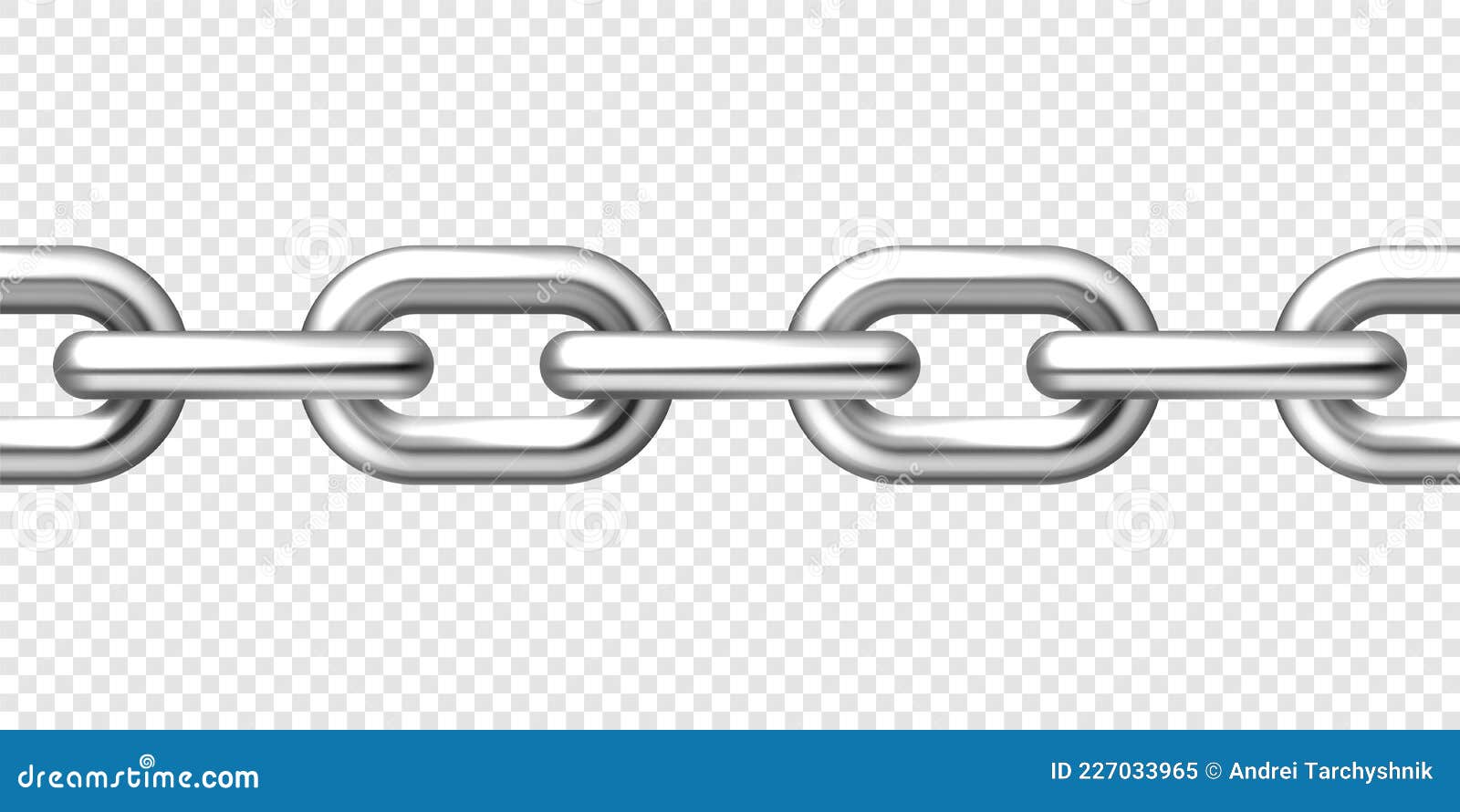 Realistic Seamless Metal Chain with Silver Links on Checkered ...