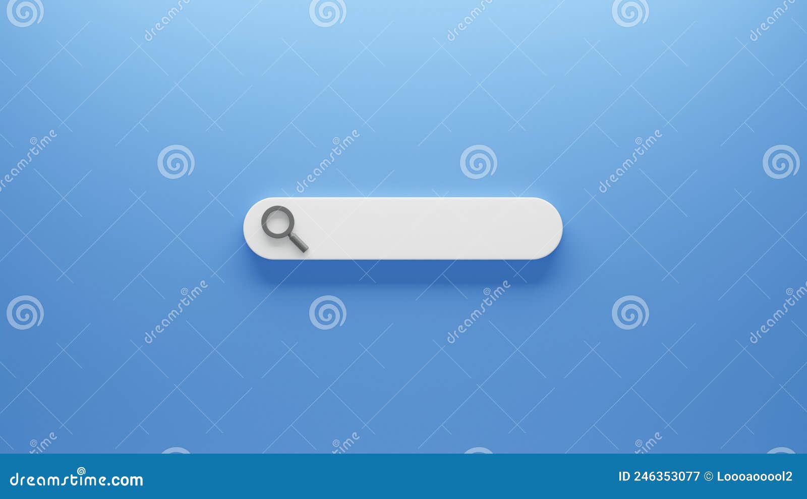 Realistic Search Bar on Blue Background Search Form Template Stock ...