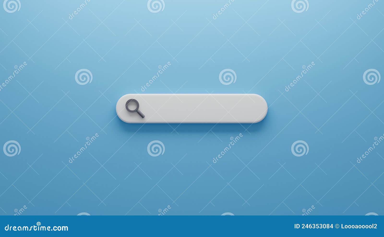 Realistic Search Bar on Blue Background Search Form Template Stock ...