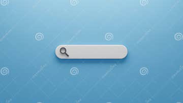 Realistic Search Bar on Blue Background Search Form Template Stock ...