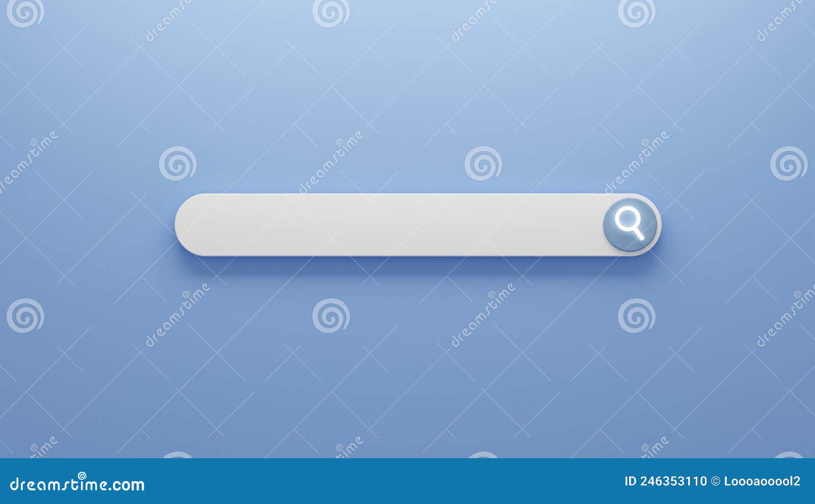 Realistic Search Bar on Blue Background Search Form Template Stock ...