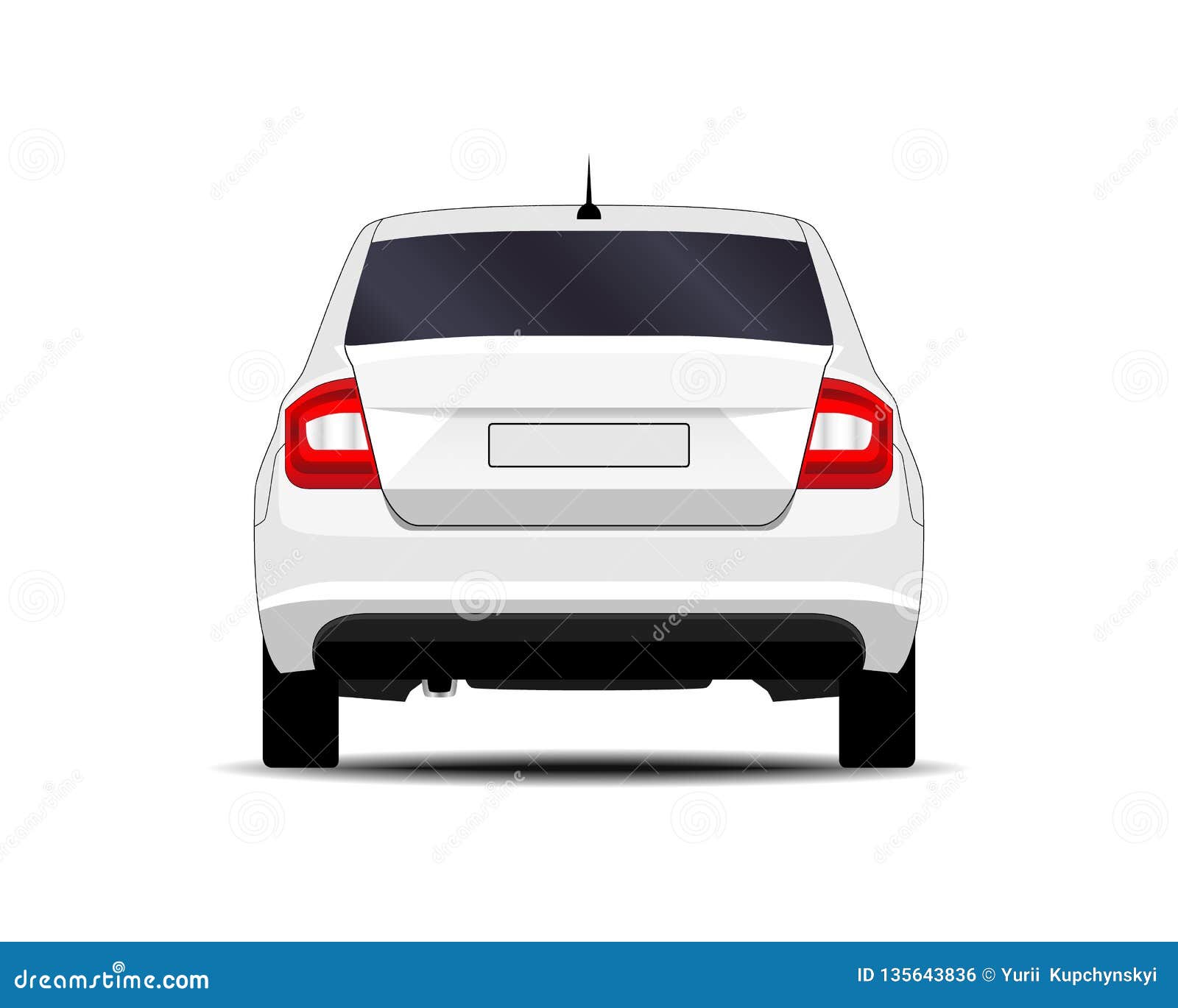 Realistic sedan car stock vector. Illustration of trip - 135643836