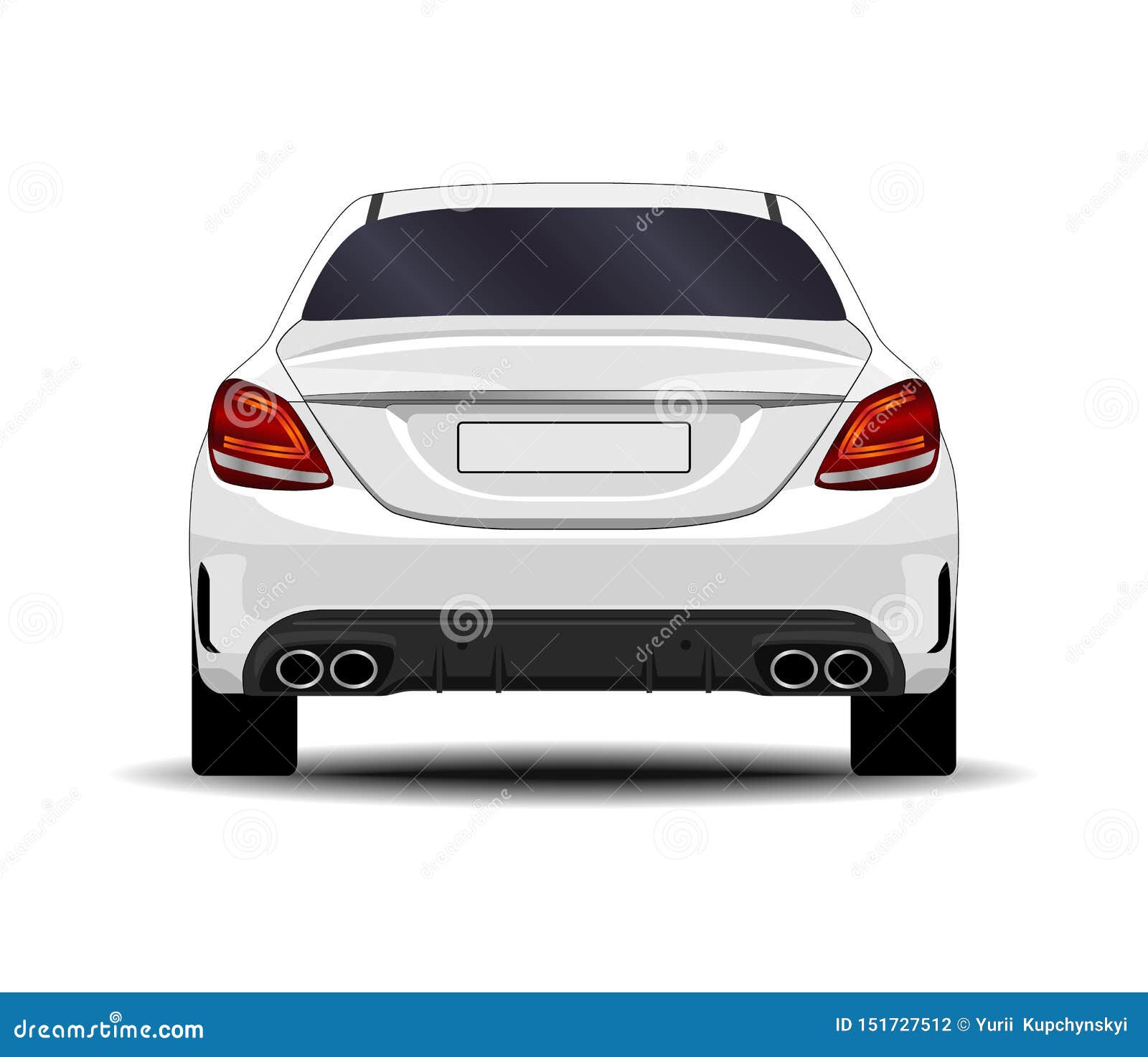 Realistic sedan car. stock illustration. Illustration of machine ...
