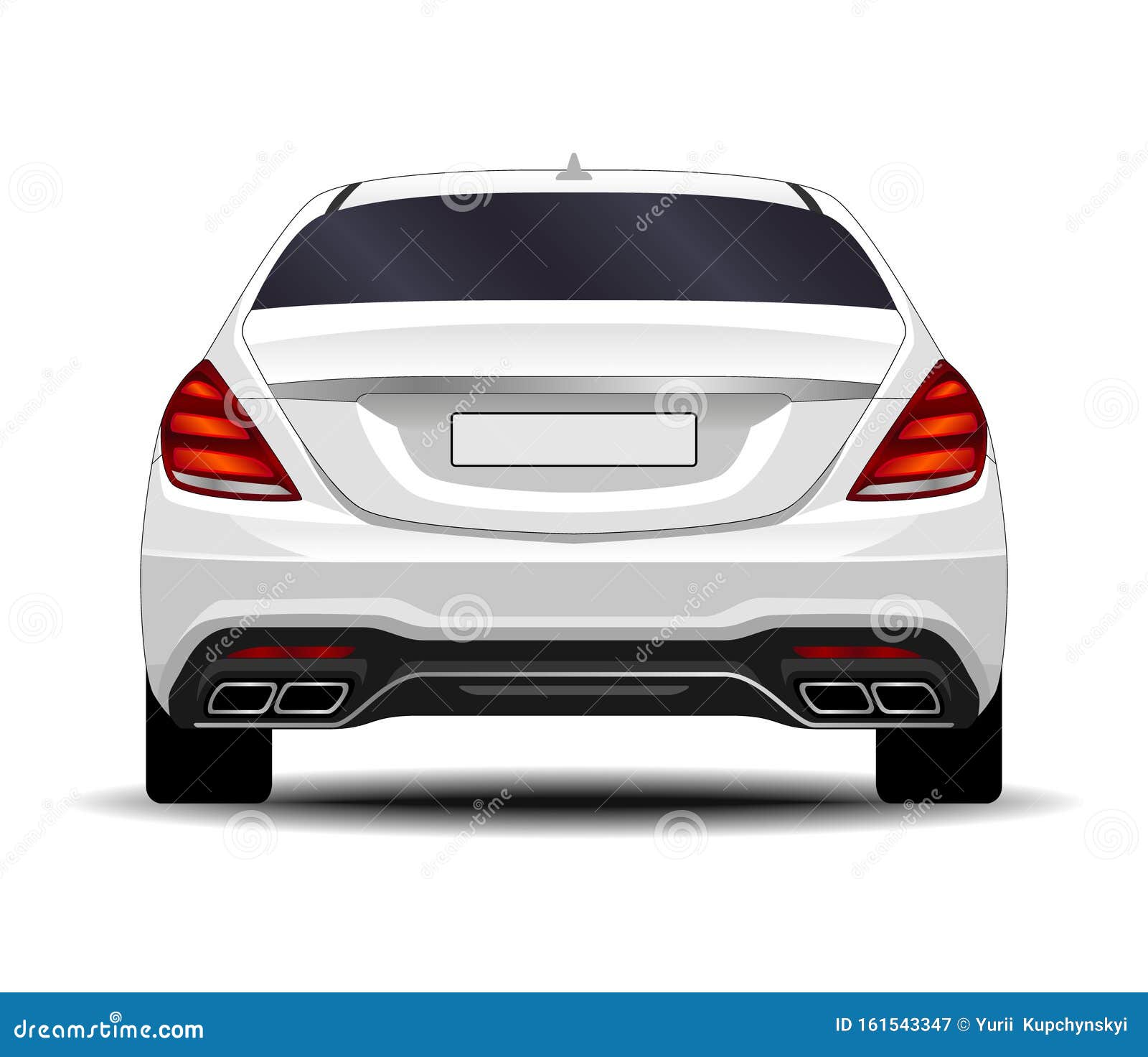 Realistic sedan car. stock illustration. Illustration of travel - 161543347