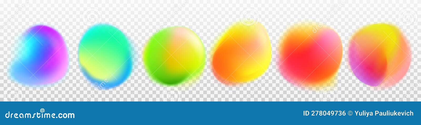 Realistic Set of Abstract Gradient Spots Stock Vector - Illustration of ...