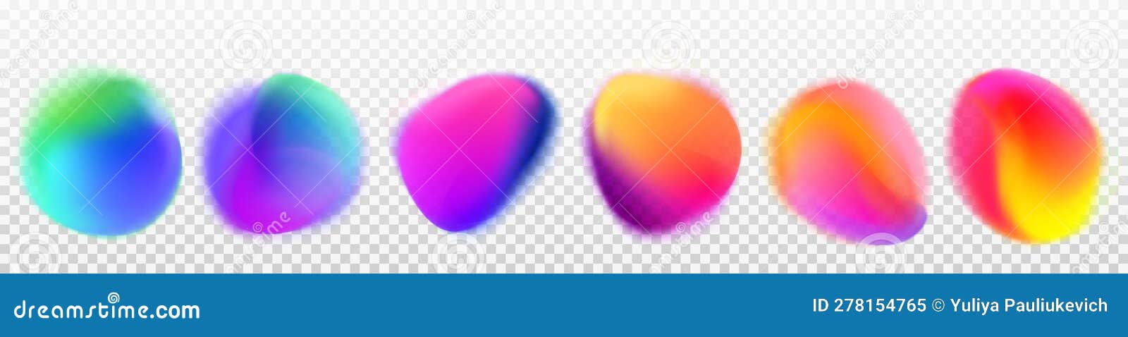 Realistic Set of Abstract Gradient Spots Stock Vector - Illustration of ...