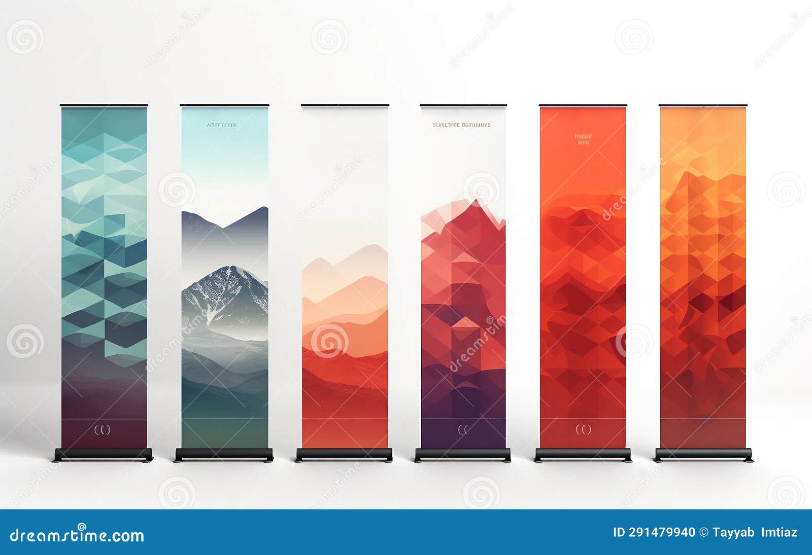 Rewrite this Title : Realistic Set of Blank Roll Up Banners Generative ...