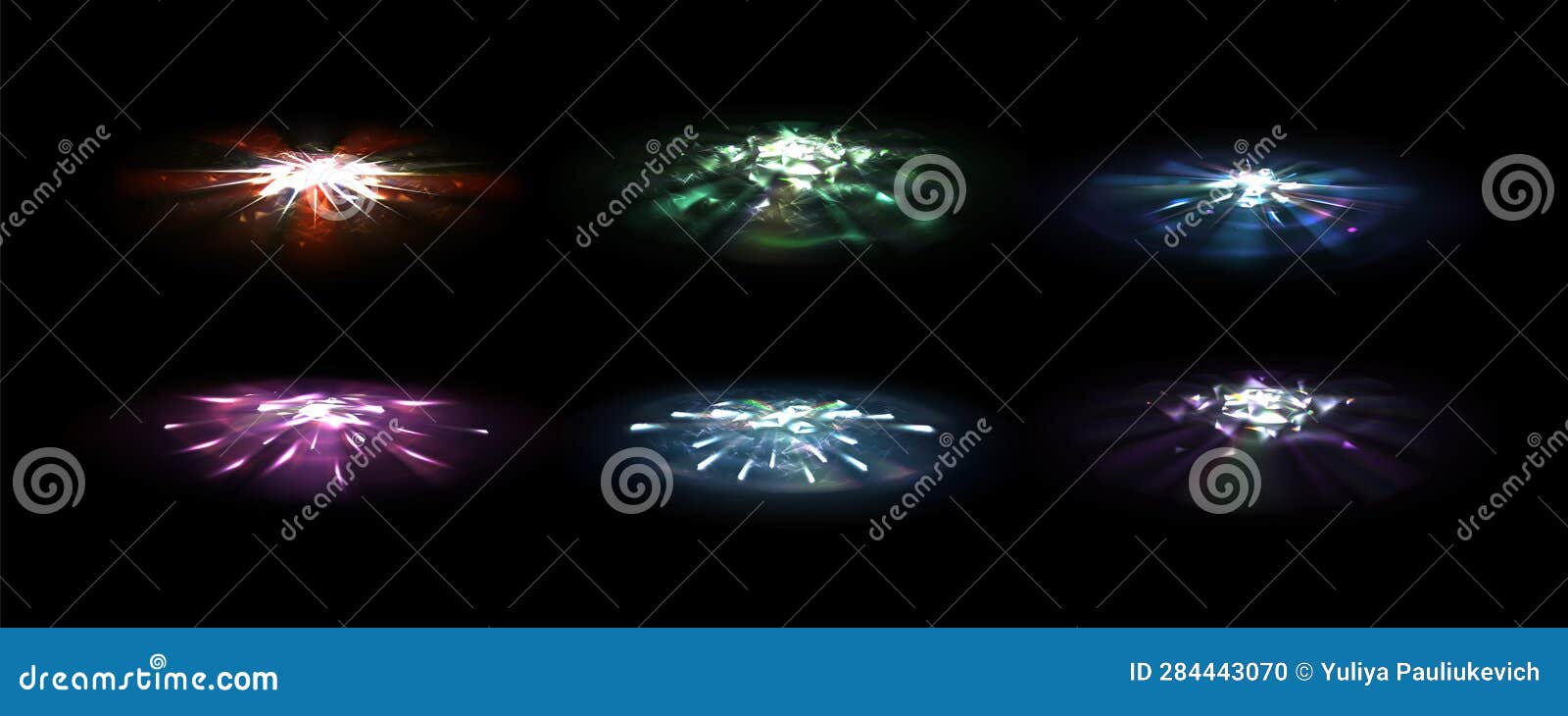 Realistic Light Reflection Effects on Diamond Stock Vector ...