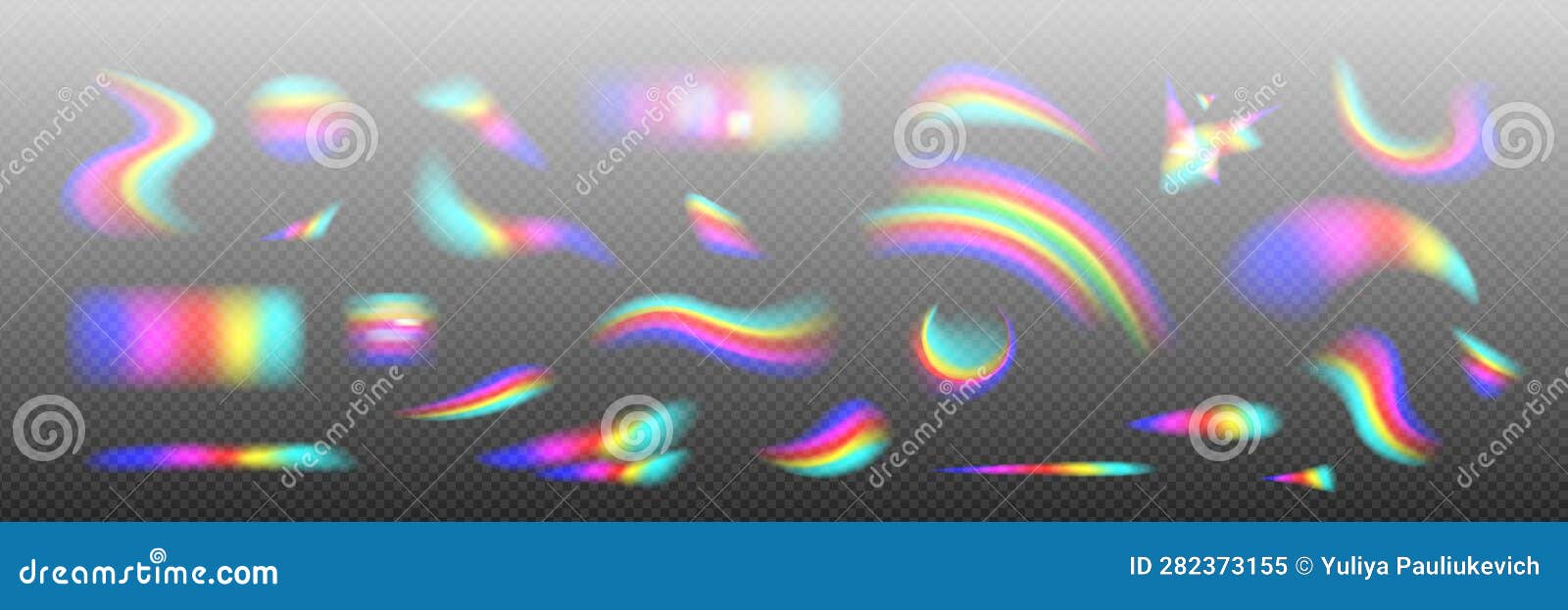 Realistic Set of Light Refraction Effects Stock Vector - Illustration ...