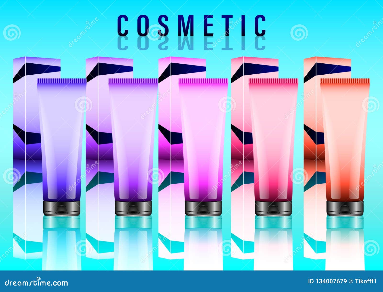 Set Cream design packaging stock vector. Illustration of concept ...