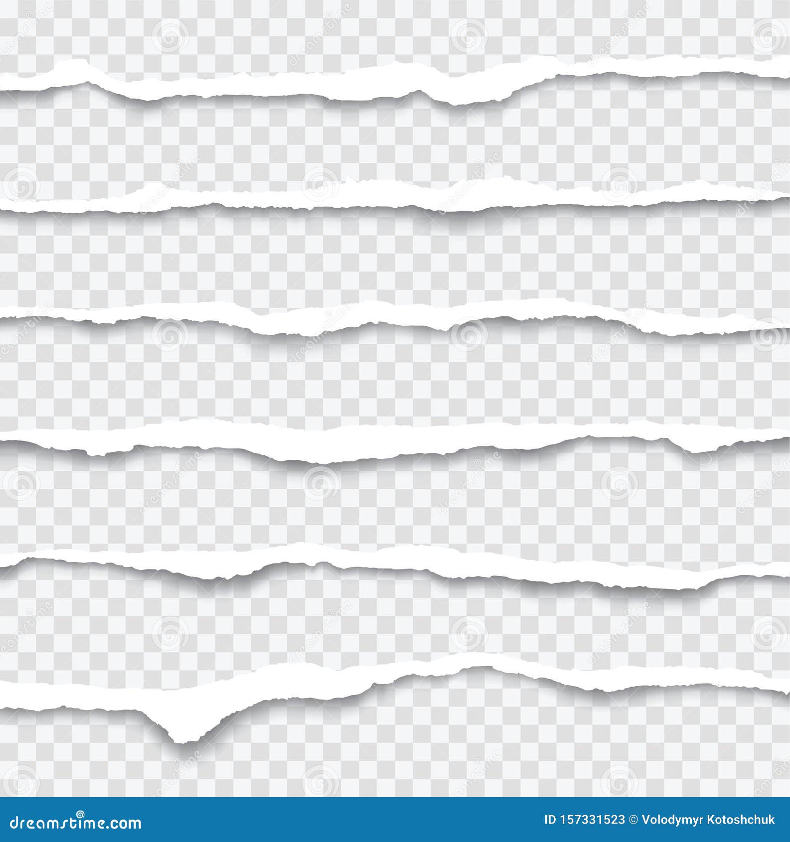 Realistic Set Torn Paper Edges with Shadow on Transparent Background ... Realistic Set Torn Paper Edges with Shadow on Transparent Background ...