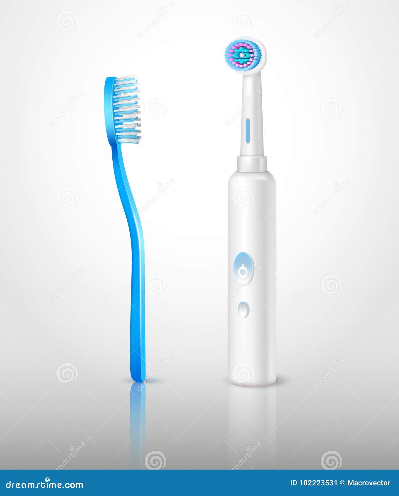 Realistic Toothbrushes Set stock vector. Illustration of equipment ...