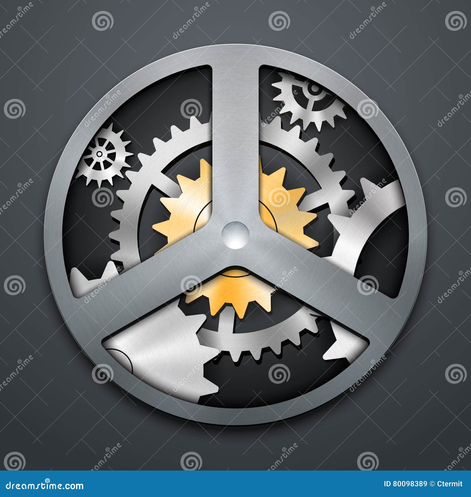 Realistic setting icon stock vector. Illustration of connection - 80098389