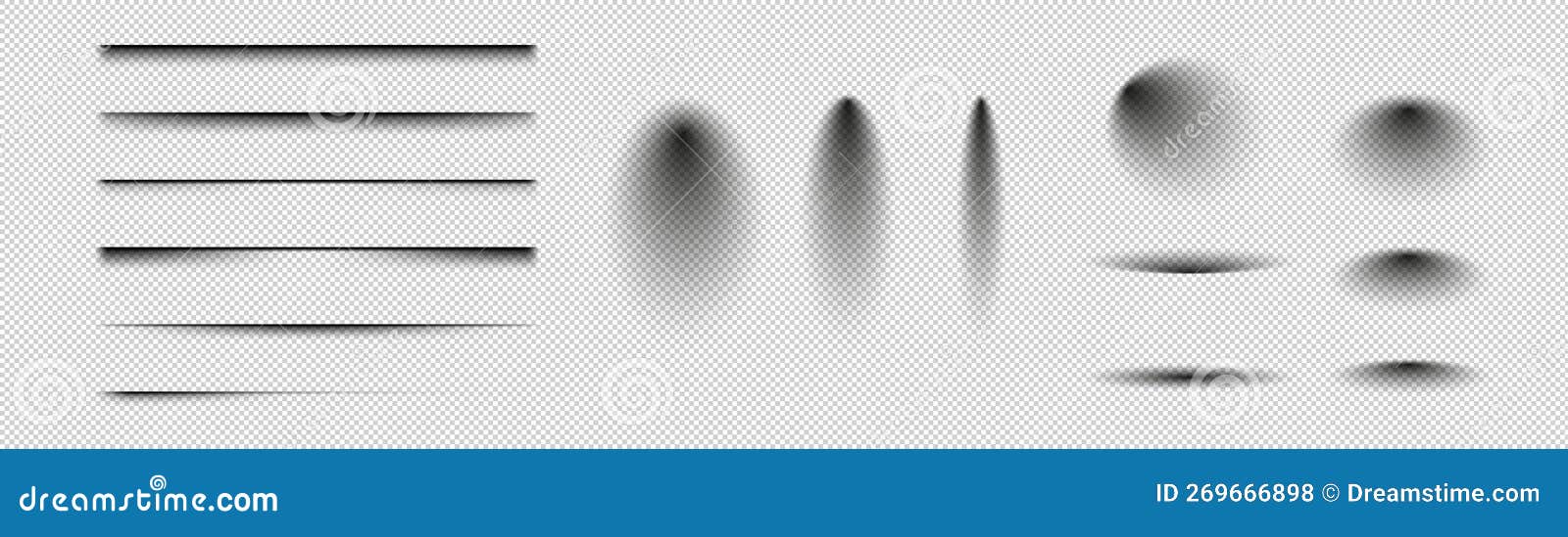 Realistic Shadow Effect Vector Set. Vector Illustration Stock Vector ...