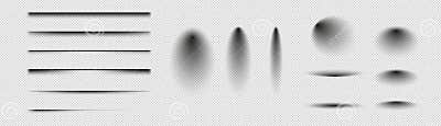 Realistic Shadow Effect Vector Set. Vector Illustration Stock Vector ...