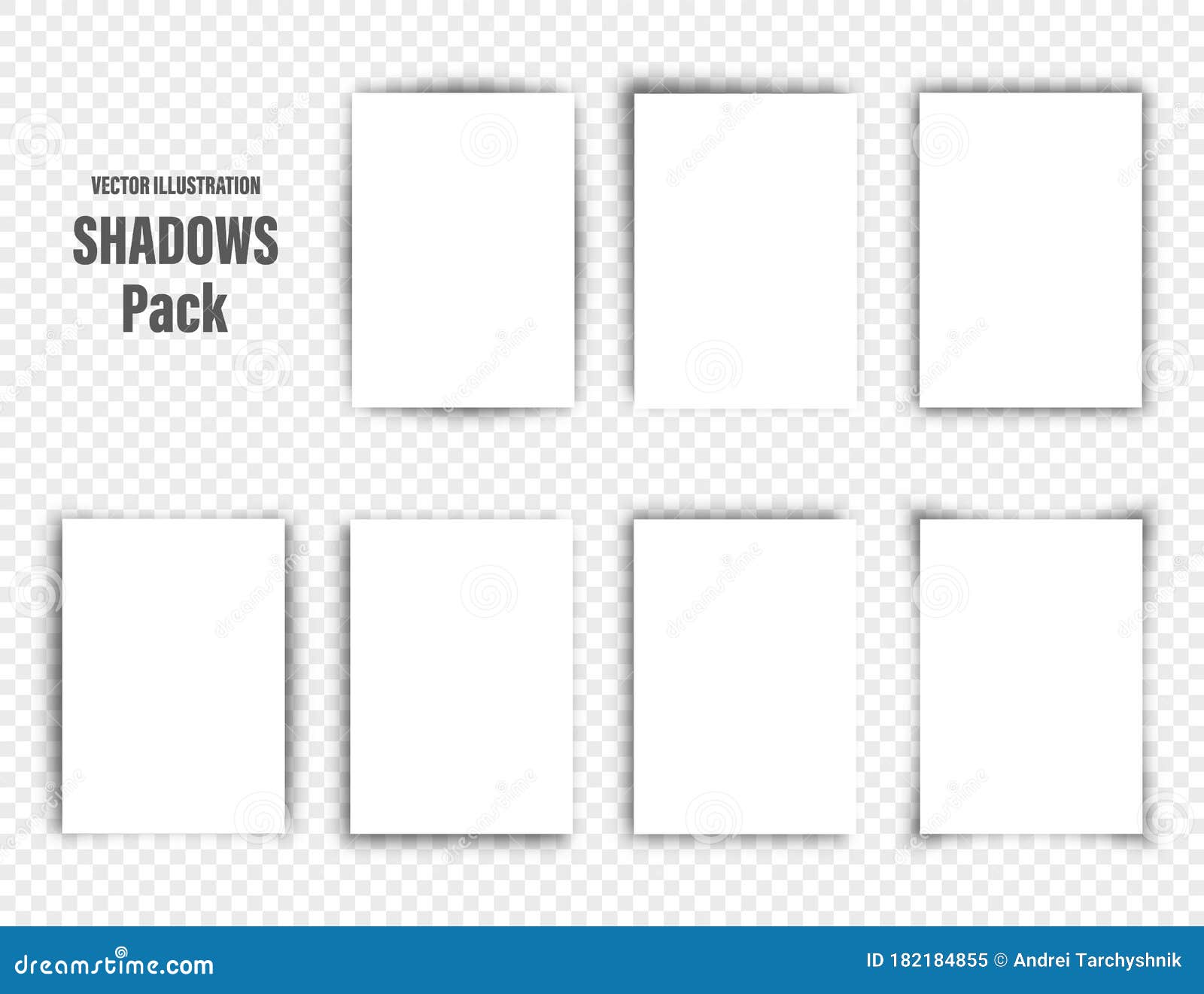 Realistic Shadows Collection. Page Dividers. Shadow from a Sheet of A4 ...