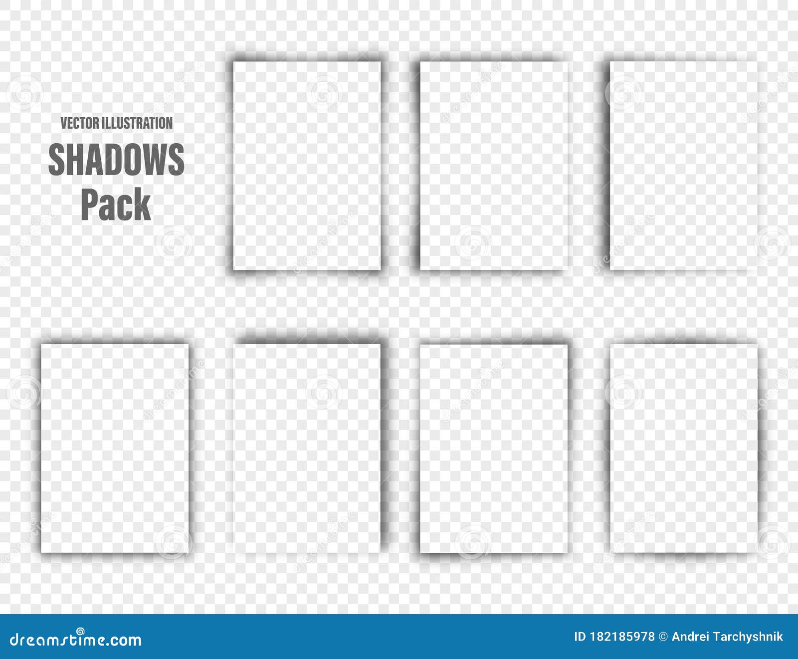 Realistic Shadows Collection. Page Dividers. Shadow from a Sheet of A4 ...