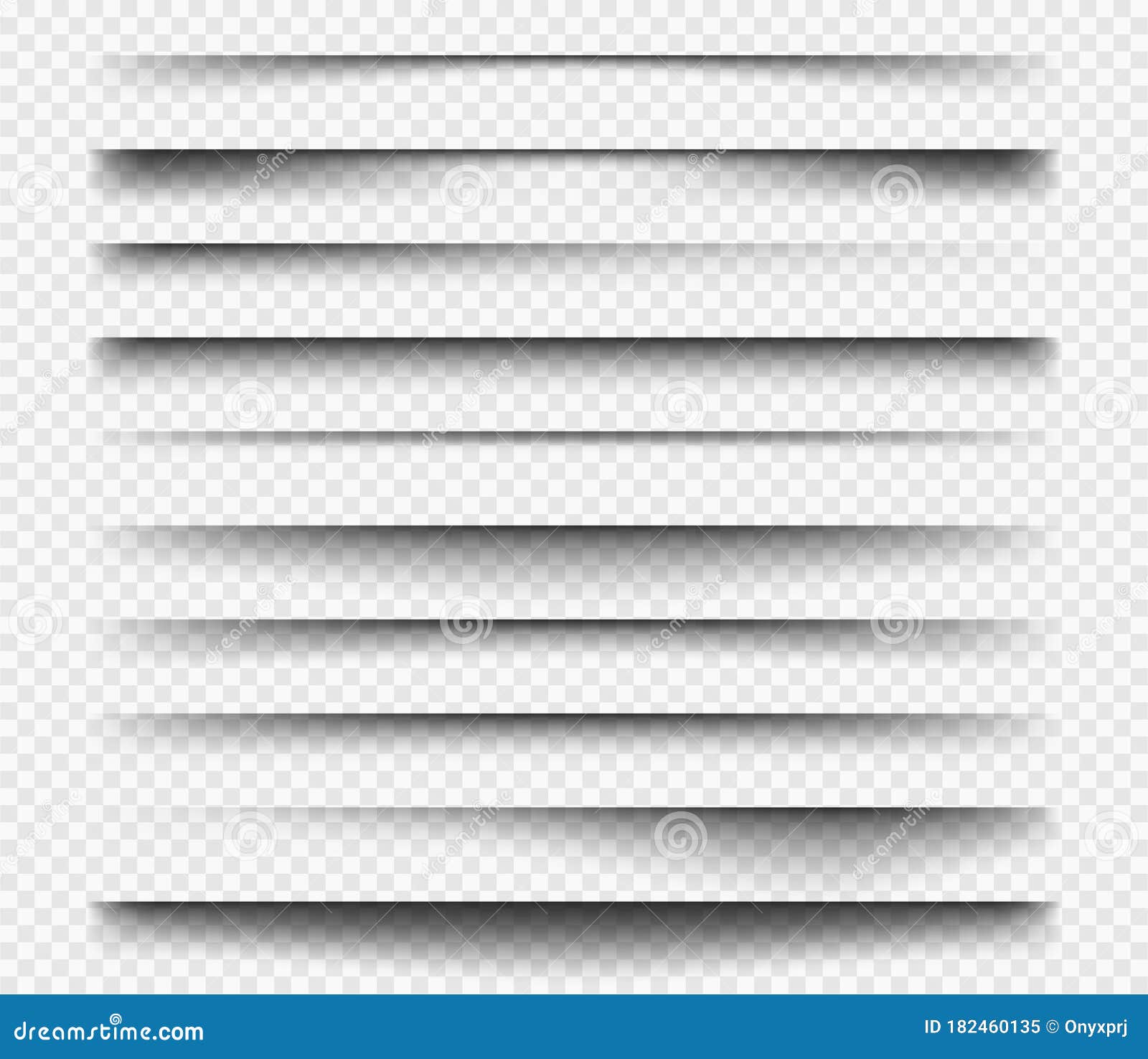 Realistic Shadows. Square Dividers Transparent Black Soft Shadows ...