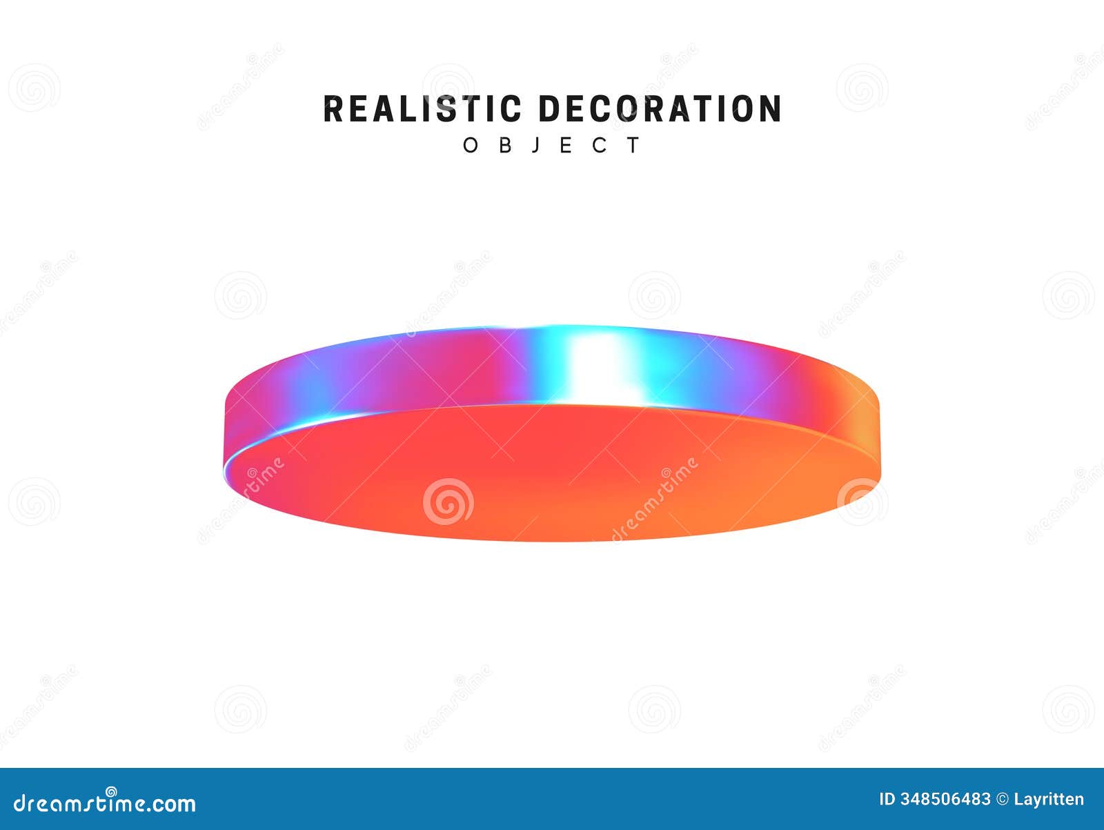 Realistic Shape 3d Objects with Gradient Holographic Color of Hologram ...