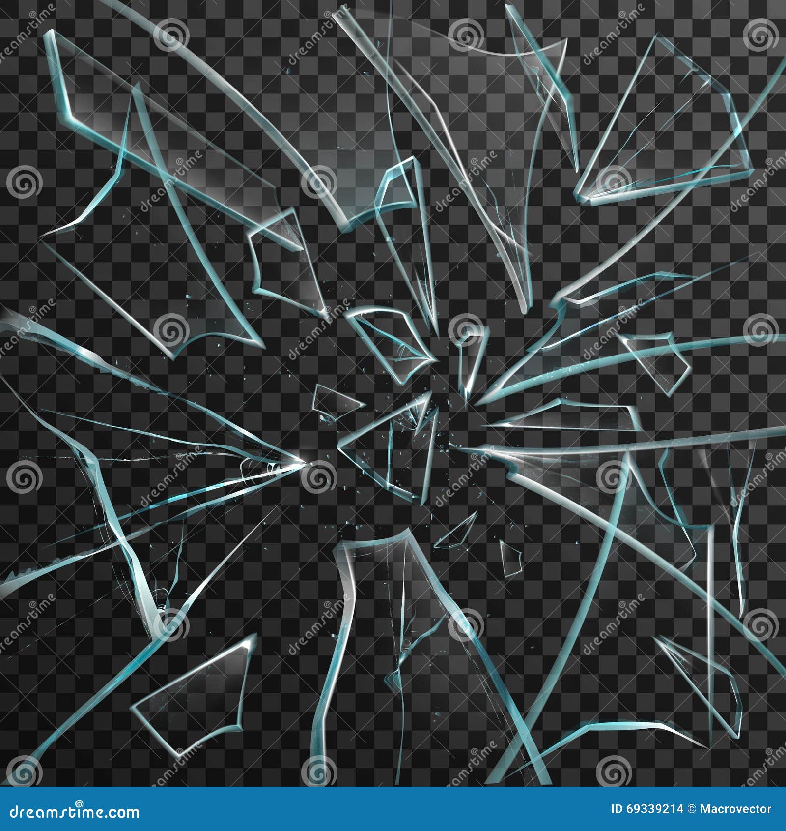 Realistic Shards of Transparent Broken Glass Stock Vector ... Realistic Shards of Transparent Broken Glass Stock Vector ...