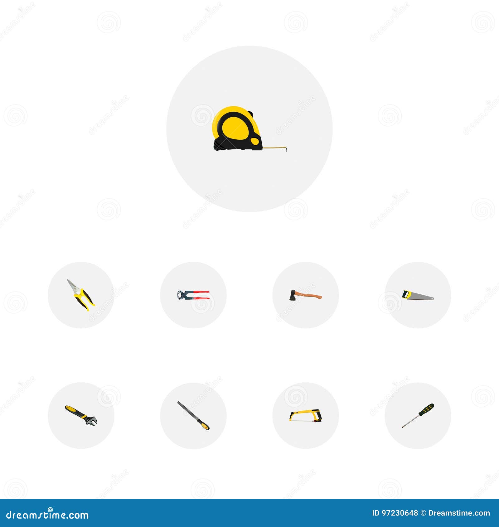 Realistic Sharpener, Scissors, Length Roulette And Other Vector ...