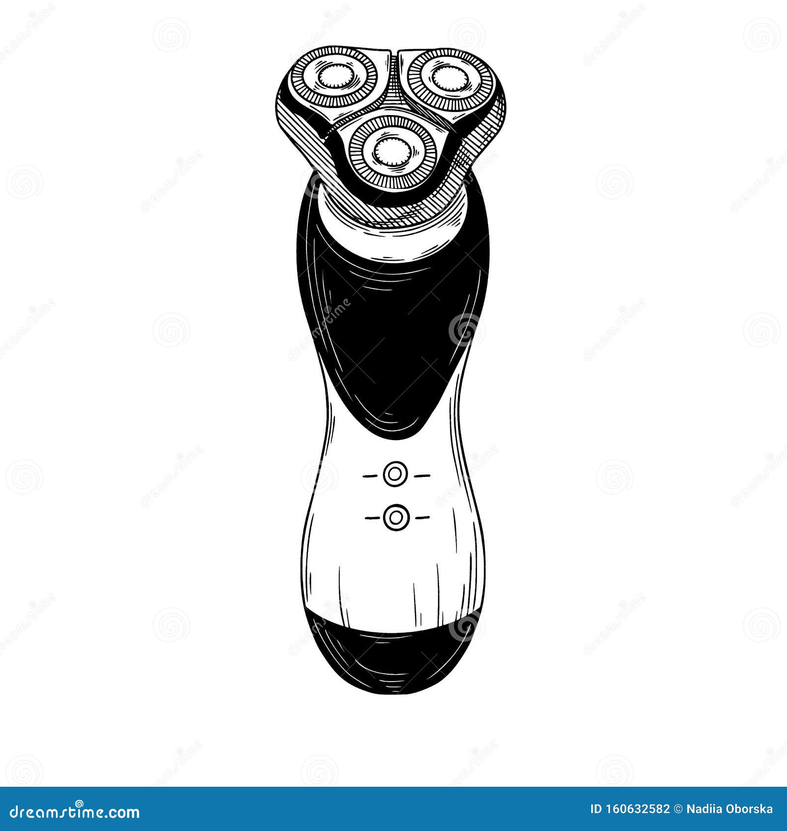 Realistic Shaving Machine Isolated on White Background. Vector Stock ...