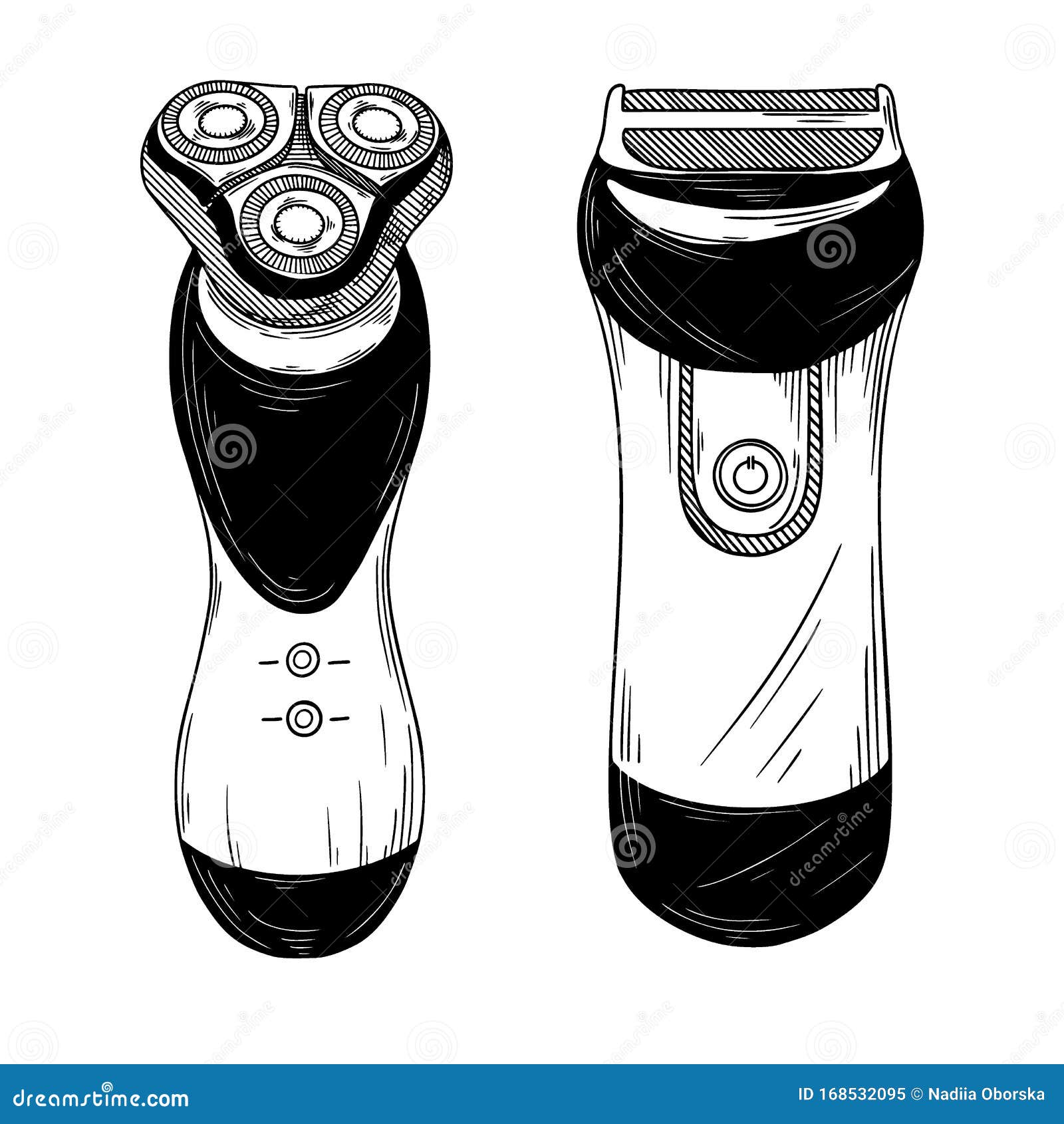 Realistic Shaving Machine Isolated on White Background. Vector Stock ...