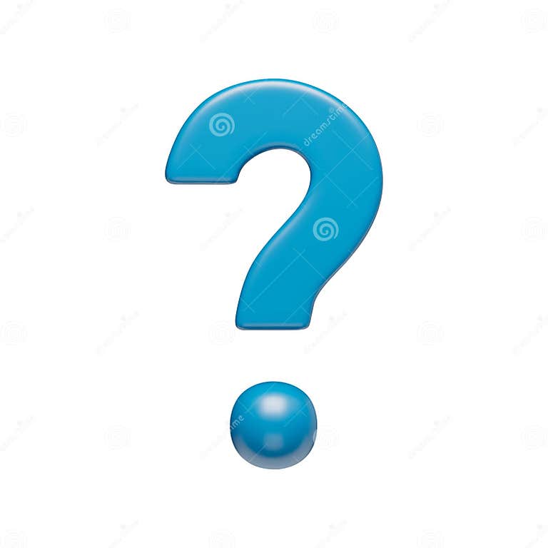 Realistic Shiny Question Mark Sign Isolated on White Stock Illustration ...