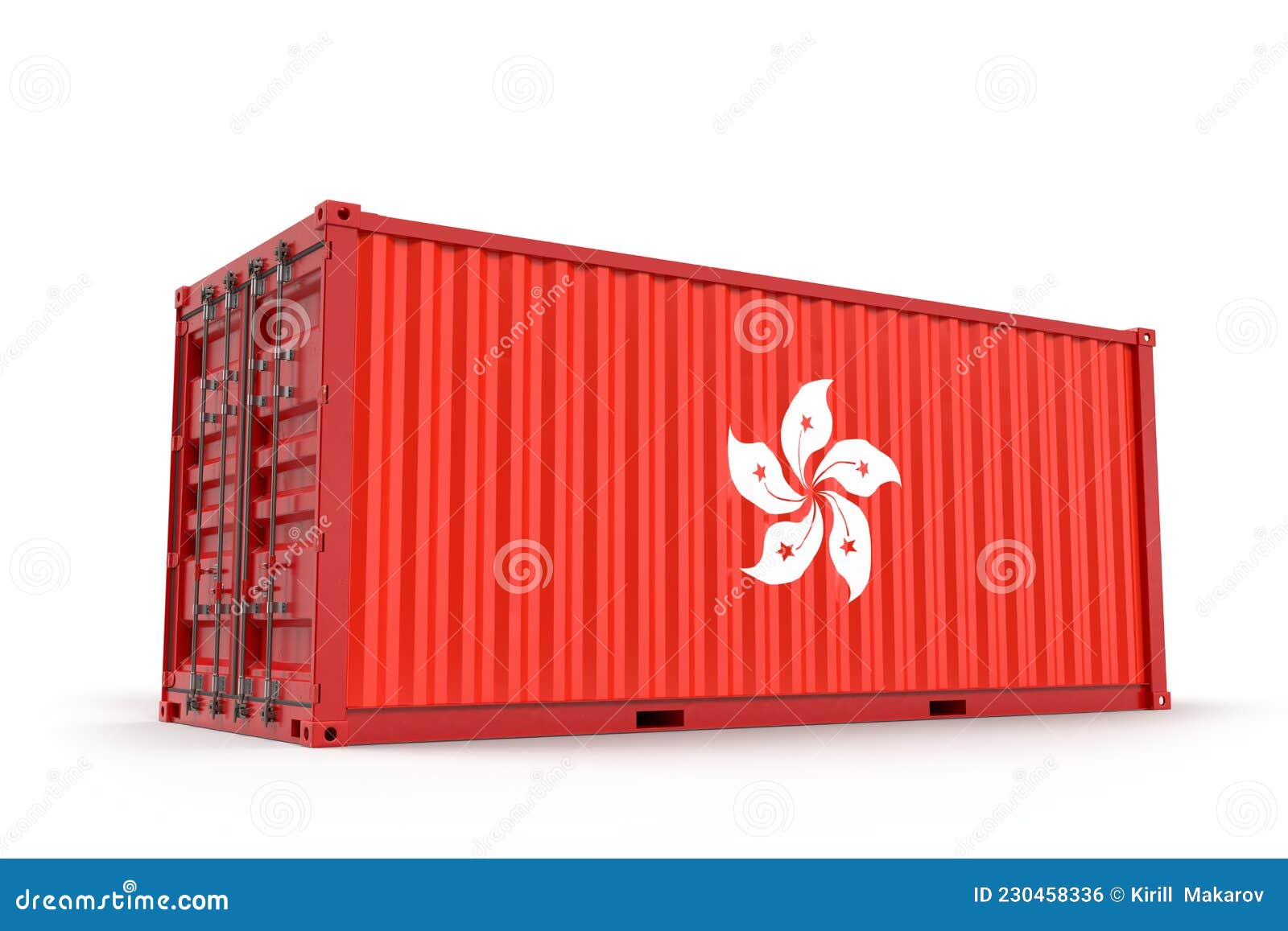 Realistic Shipping Container Textured With Flag Of State Of Palestine ...
