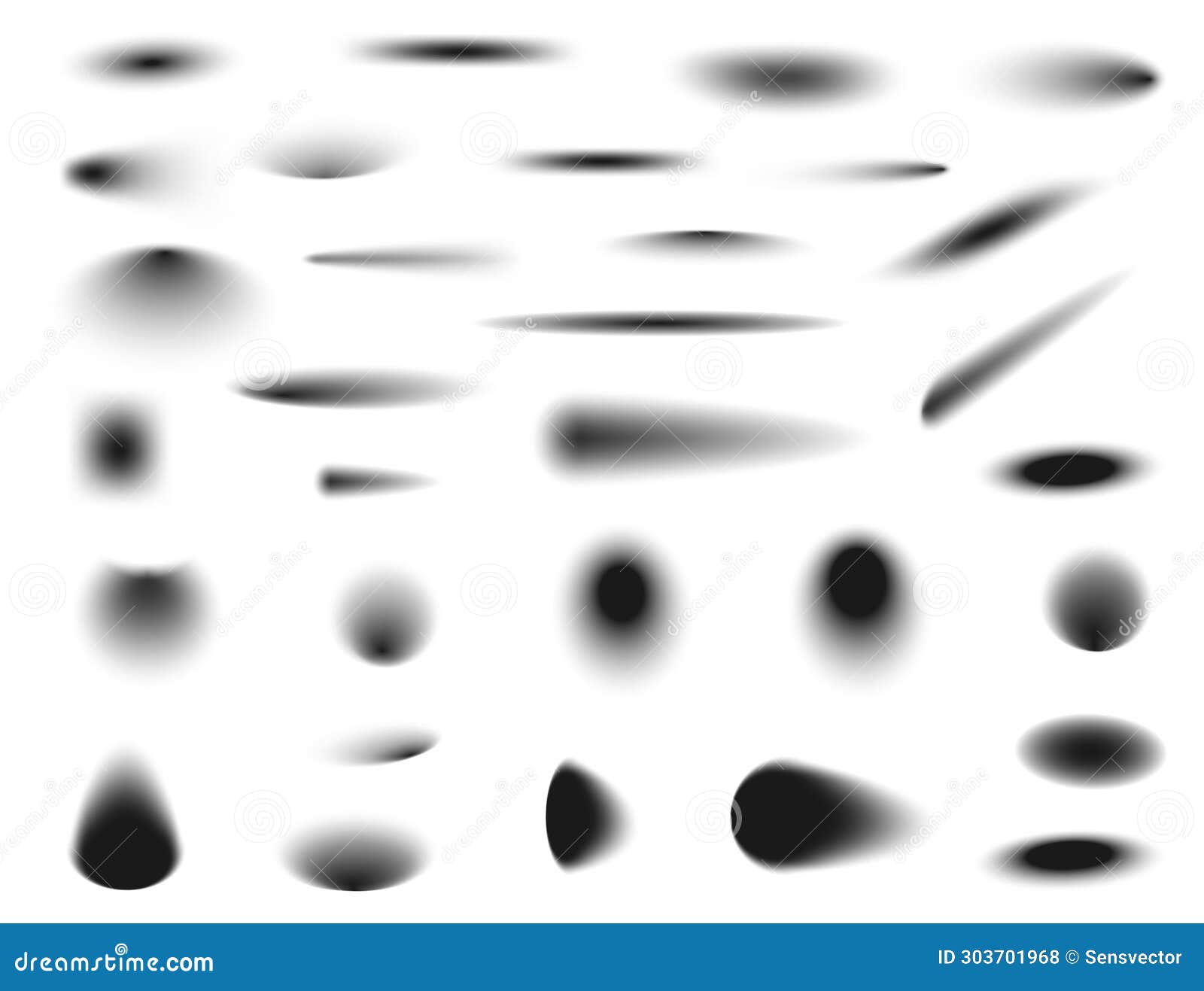 Realistic Short and Long Round Shadows Effect Stock Vector ...