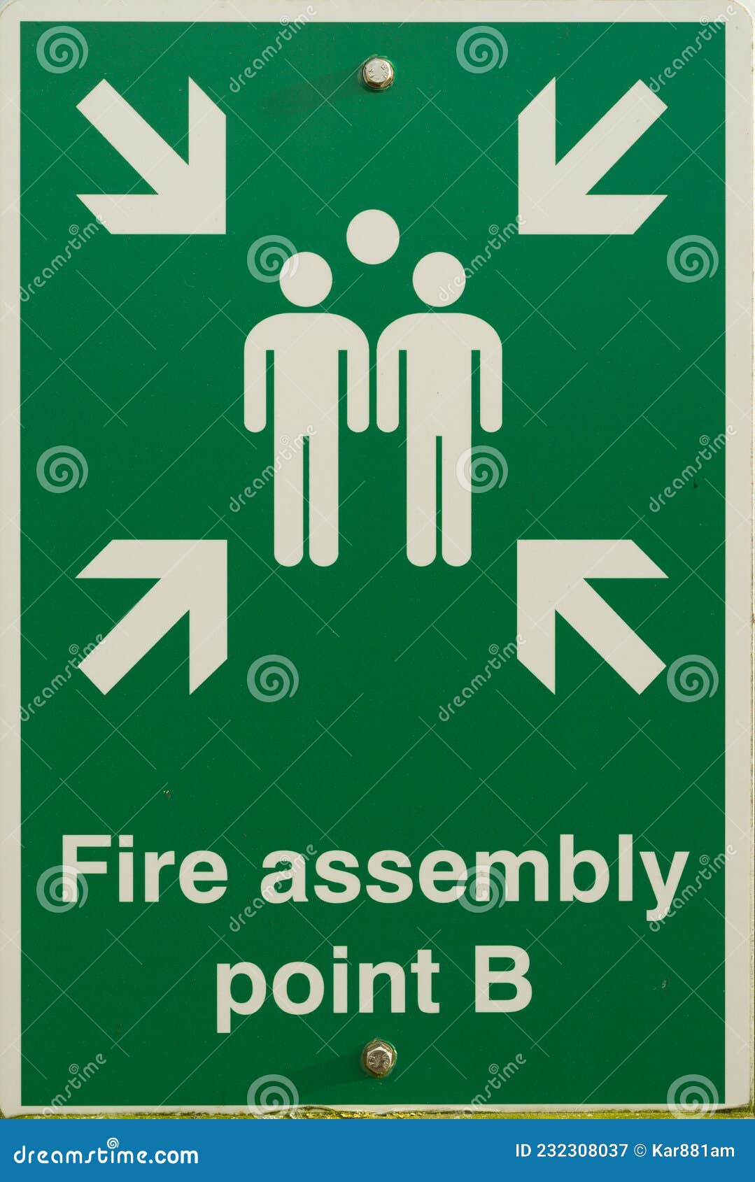 Realistic Sign Fire Assembly Point B . High Resolution Stock Image ...
