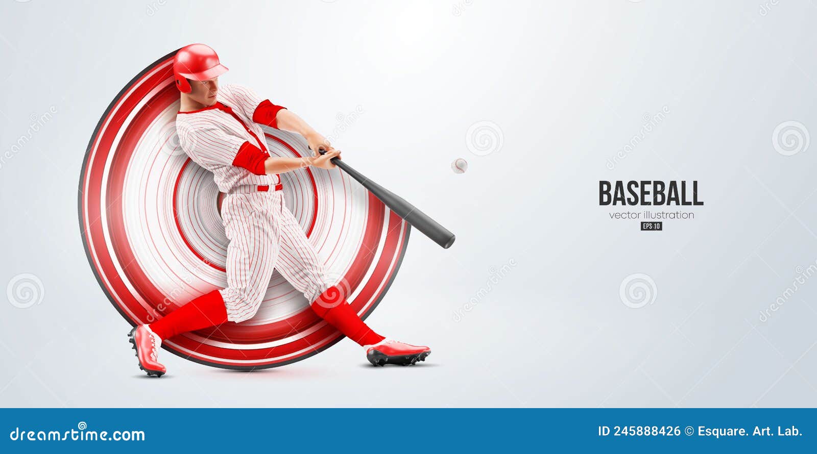 Realistic Silhouette Of A Baseball Player On White Background. Baseball ...