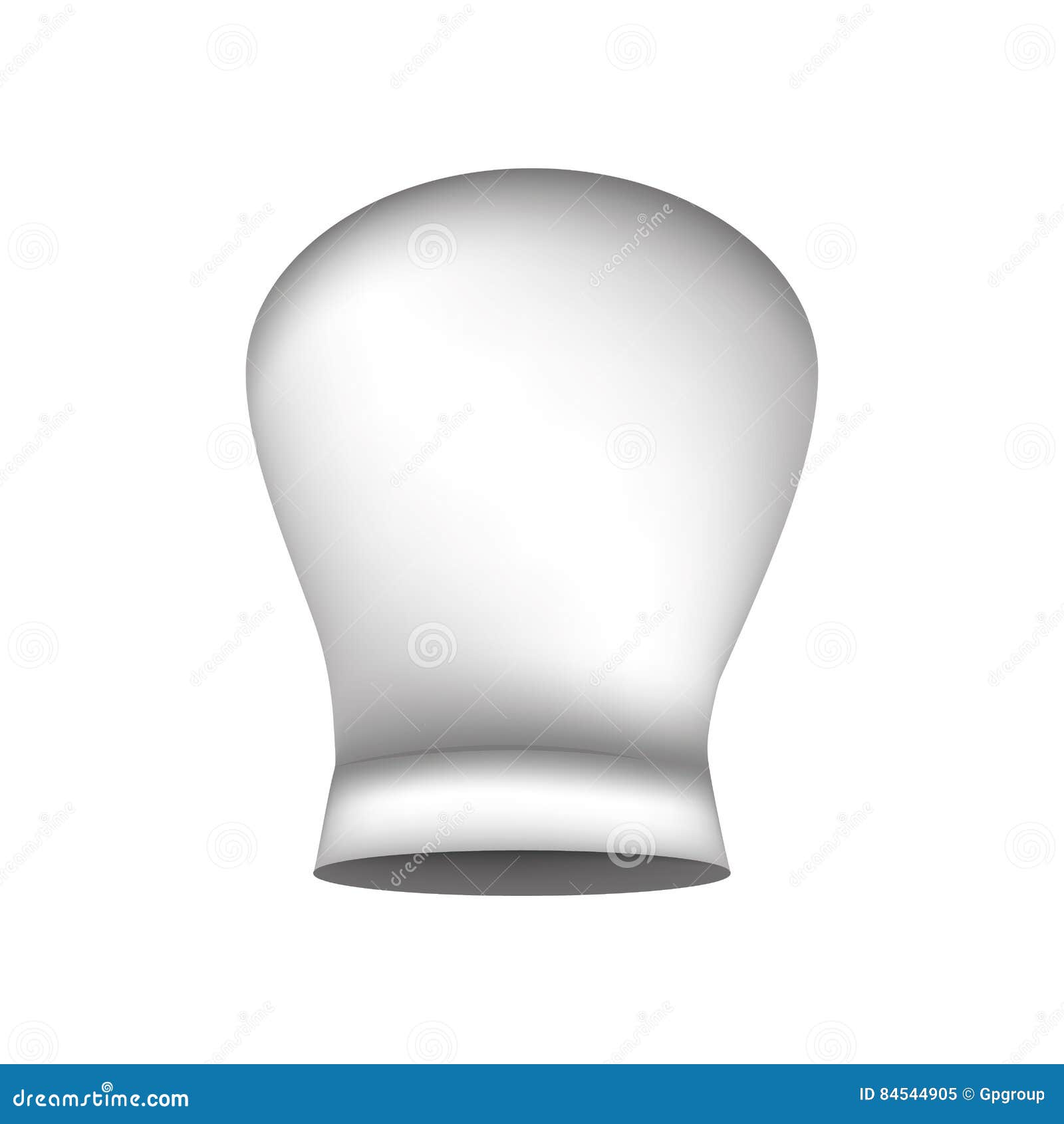 Realistic Silhouette of Chefs Hat Rounded Stock Vector - Illustration ...