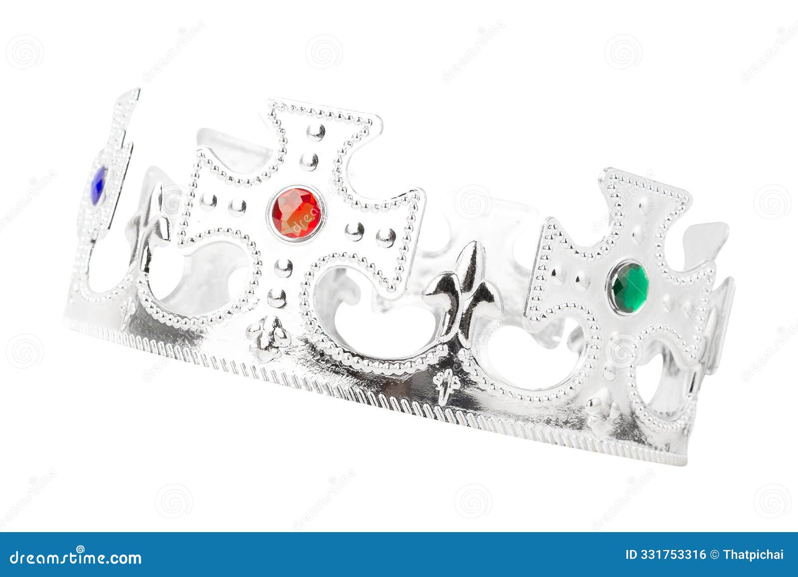 Realistic Silver Crown Isolated on White Background with Clipping Path ...