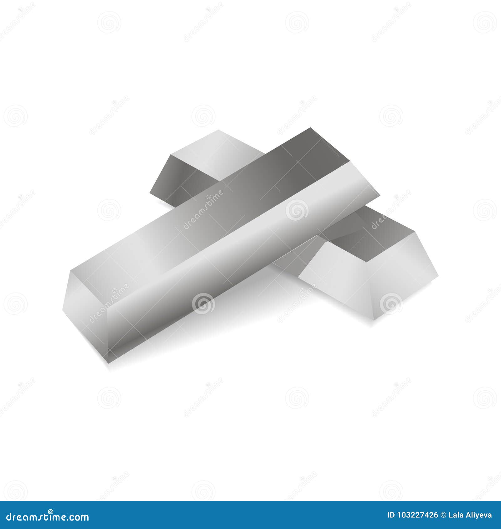Realistic Silver Ingots. Vector Illustration Stock Illustration - Illustration of bullion, ingot ...