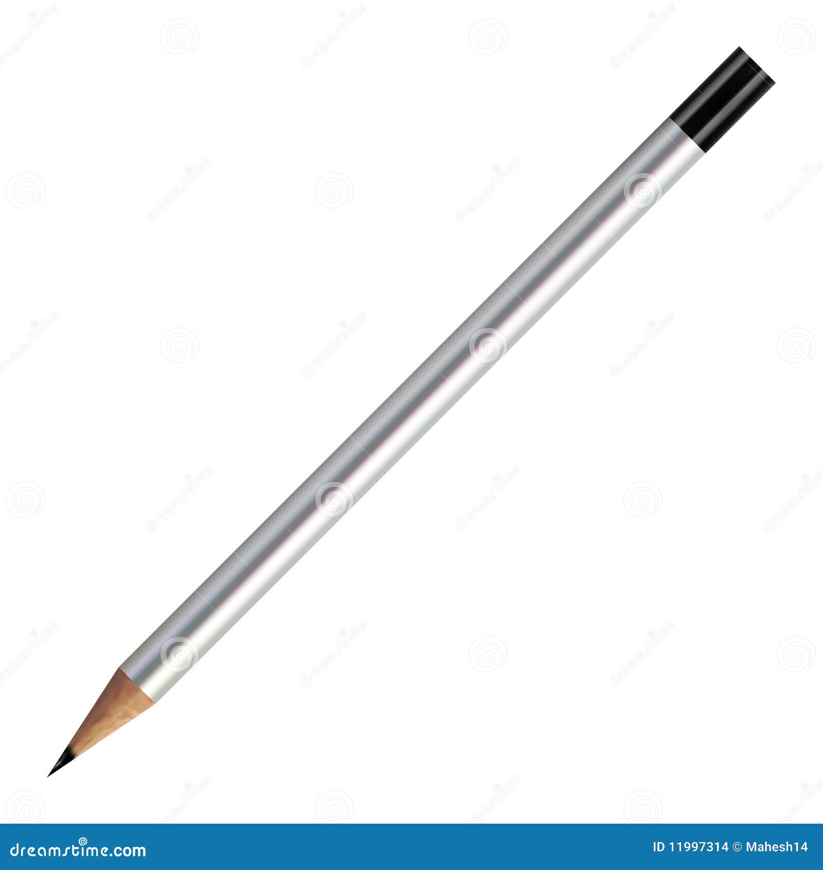 Realistic Silver Pencil Stock Illustrations – 329 Realistic Silver ...