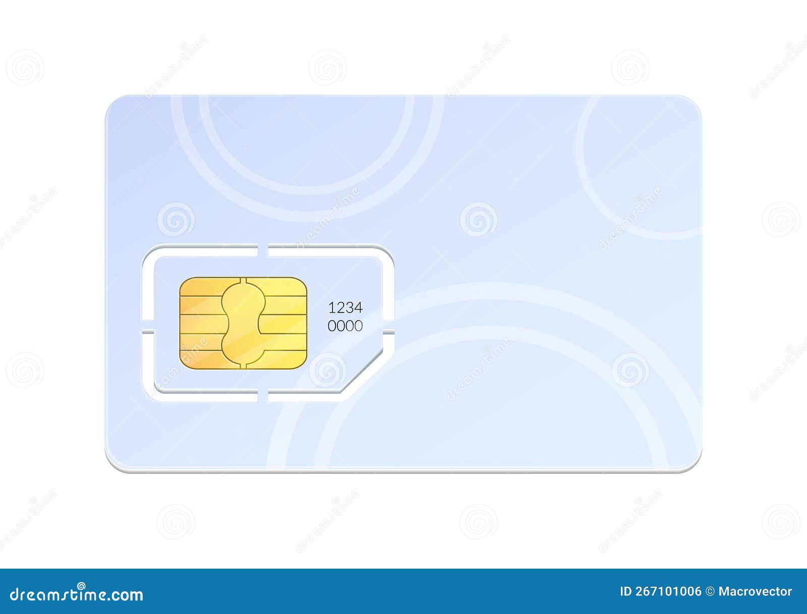 Realistic Sim Card stock vector. Illustration of load - 267101006