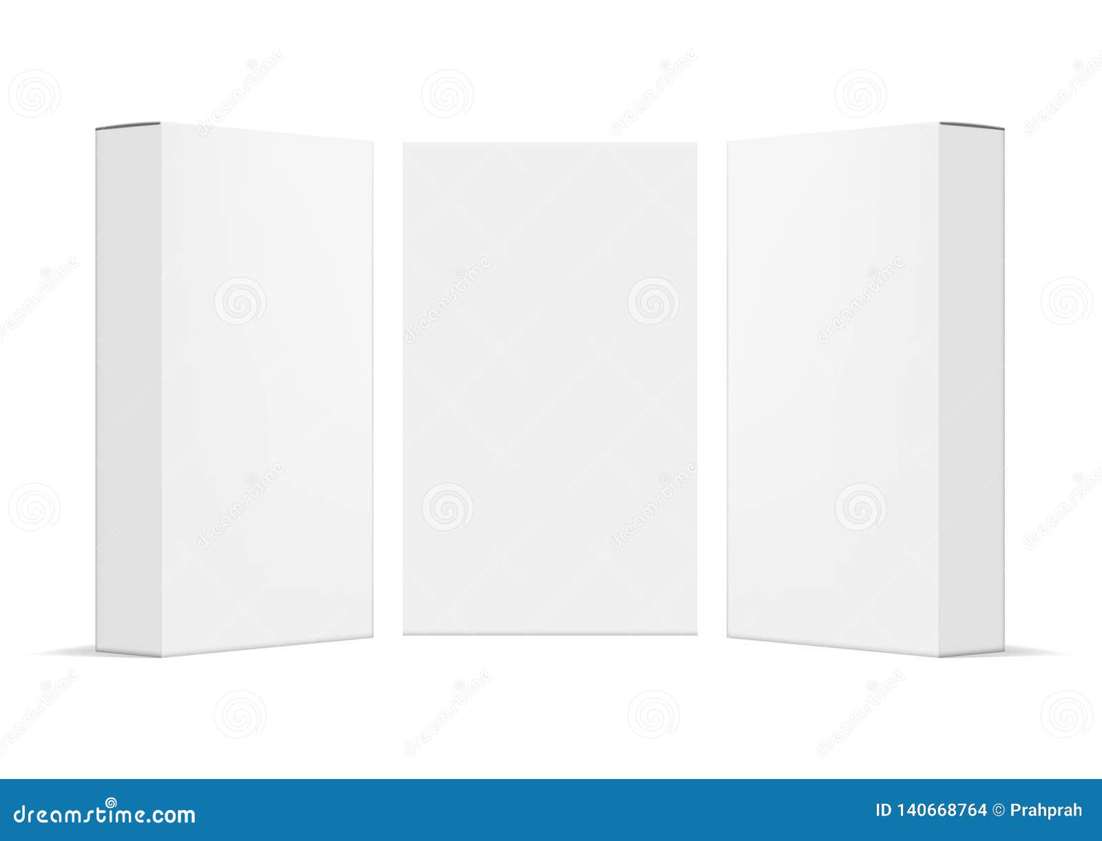 Realistic Simple Blank Packet Carton Product Pack Stock Illustration ...