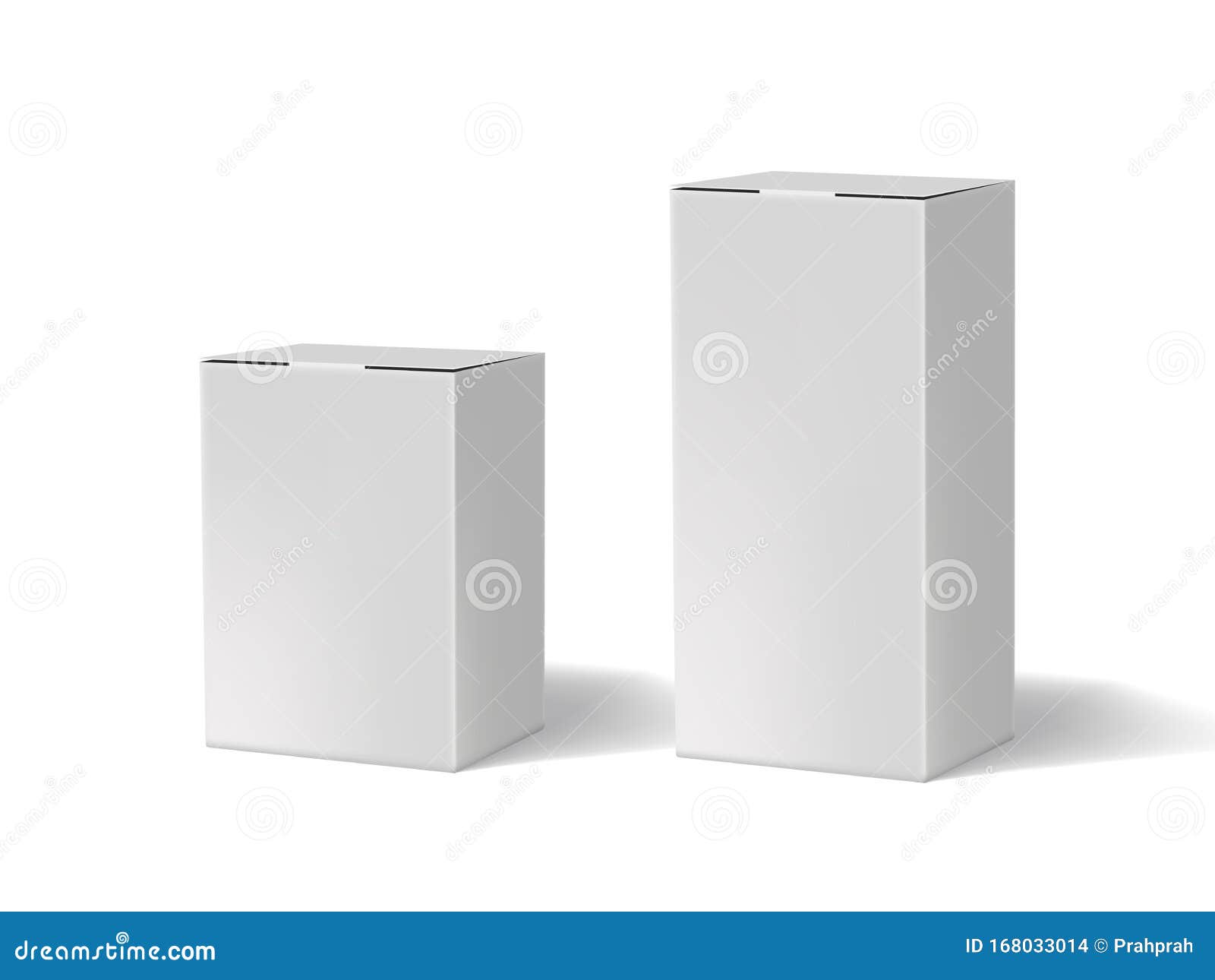 Realistic Simple Paper Box Packaging with Shadow Stock Vector ...