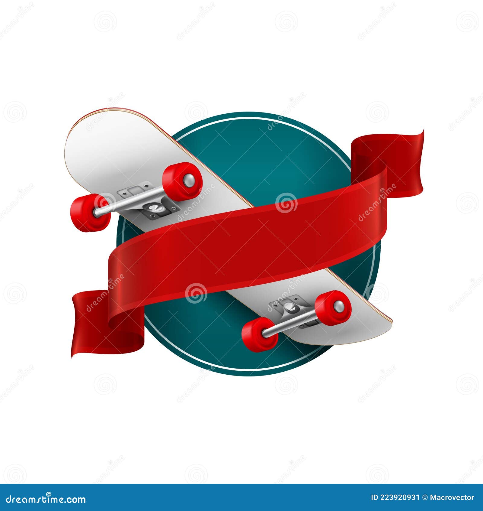 Realistic Skateboard Emblem Stock Vector - Illustration of youth ...