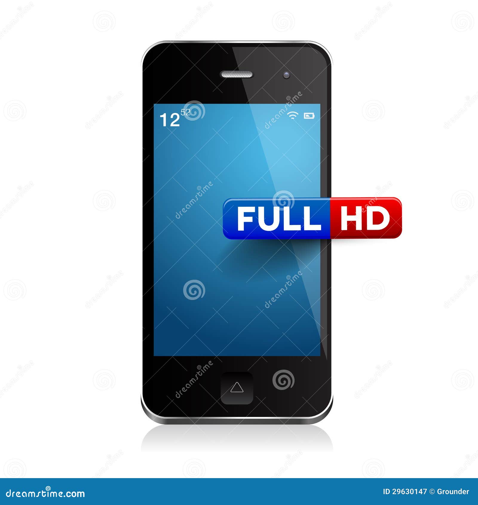 Realistic Smart Phone Template - Full HD Stock Vector - Illustration of ...