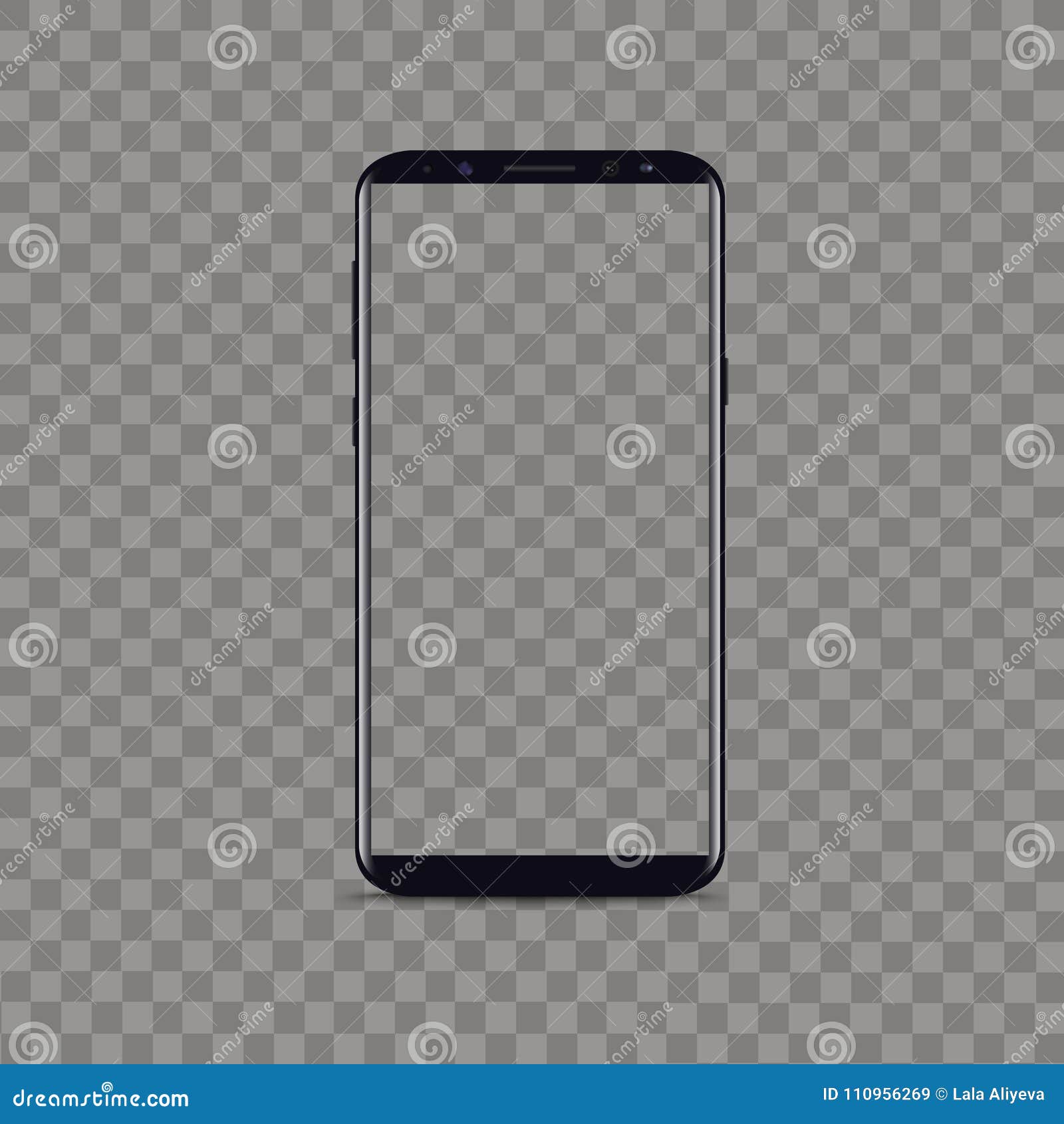 Realistic Smart Phone with Transparent Screen. Vector. Stock Vector ...