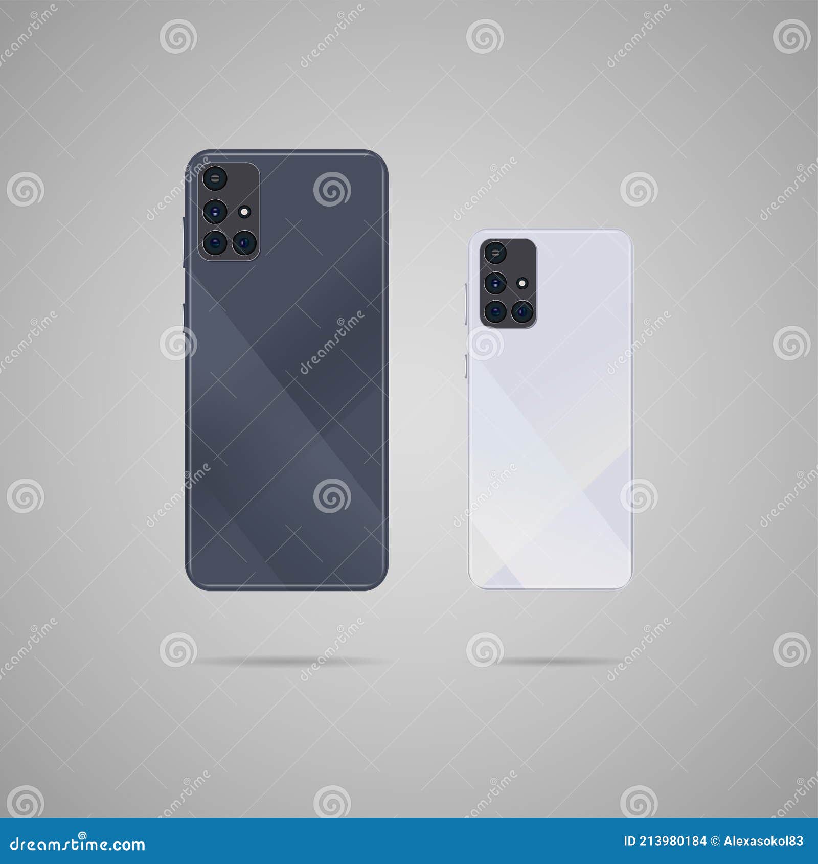 Realistic Smartphone with Back Illustration Stock Illustration ...